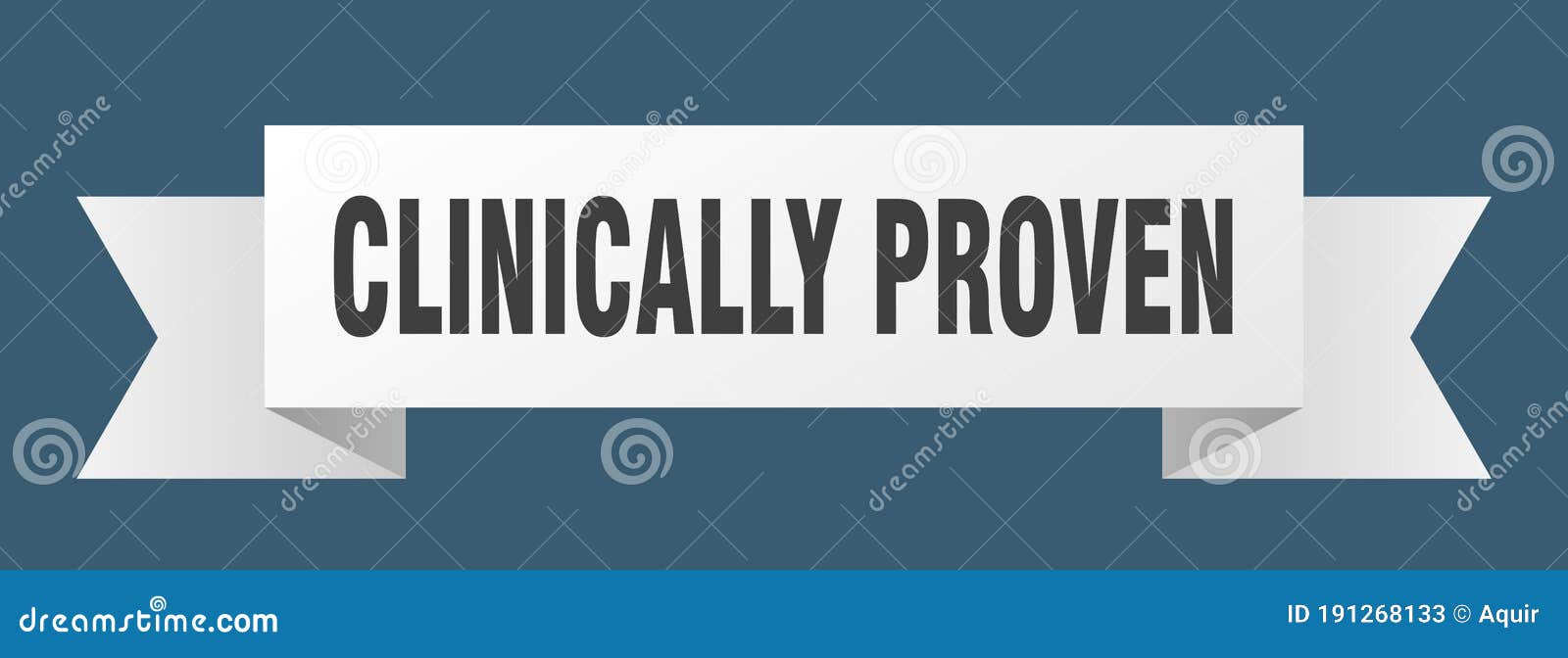 Clinically proven ribbon. stock vector. Illustration of insignia ...