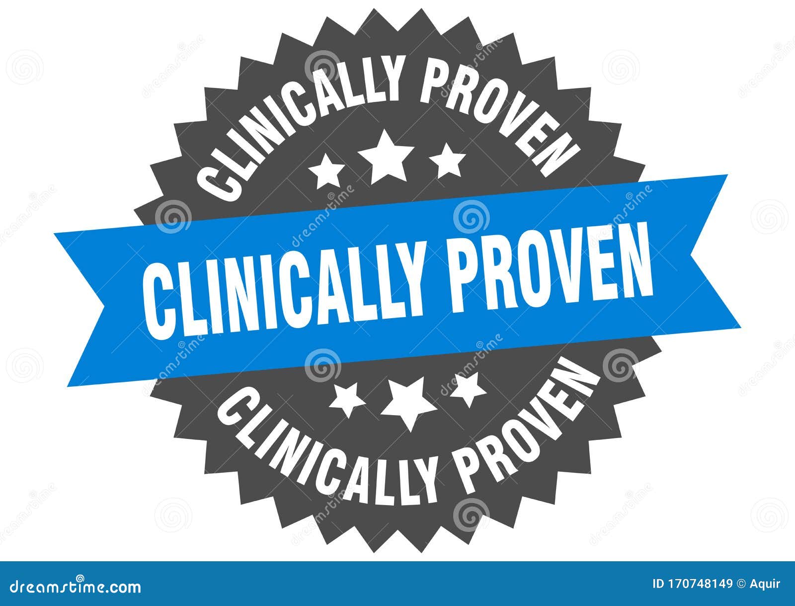 Clinically Proven Sign. Clinically Proven Circular Band Label ...