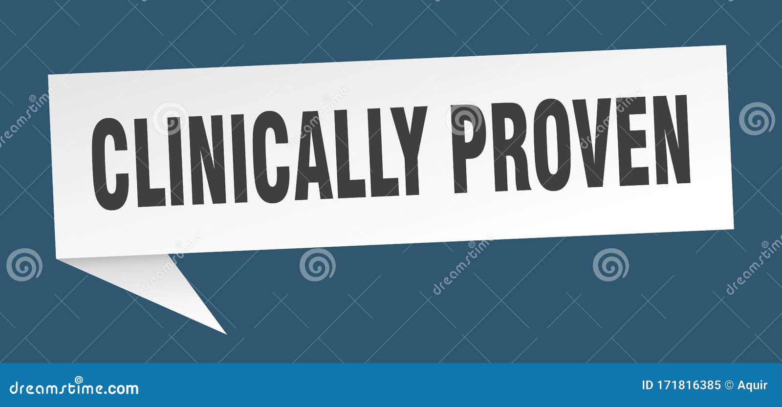 Clinically Proven Speech Bubble. Clinically Proven Ribbon Sign Stock ...