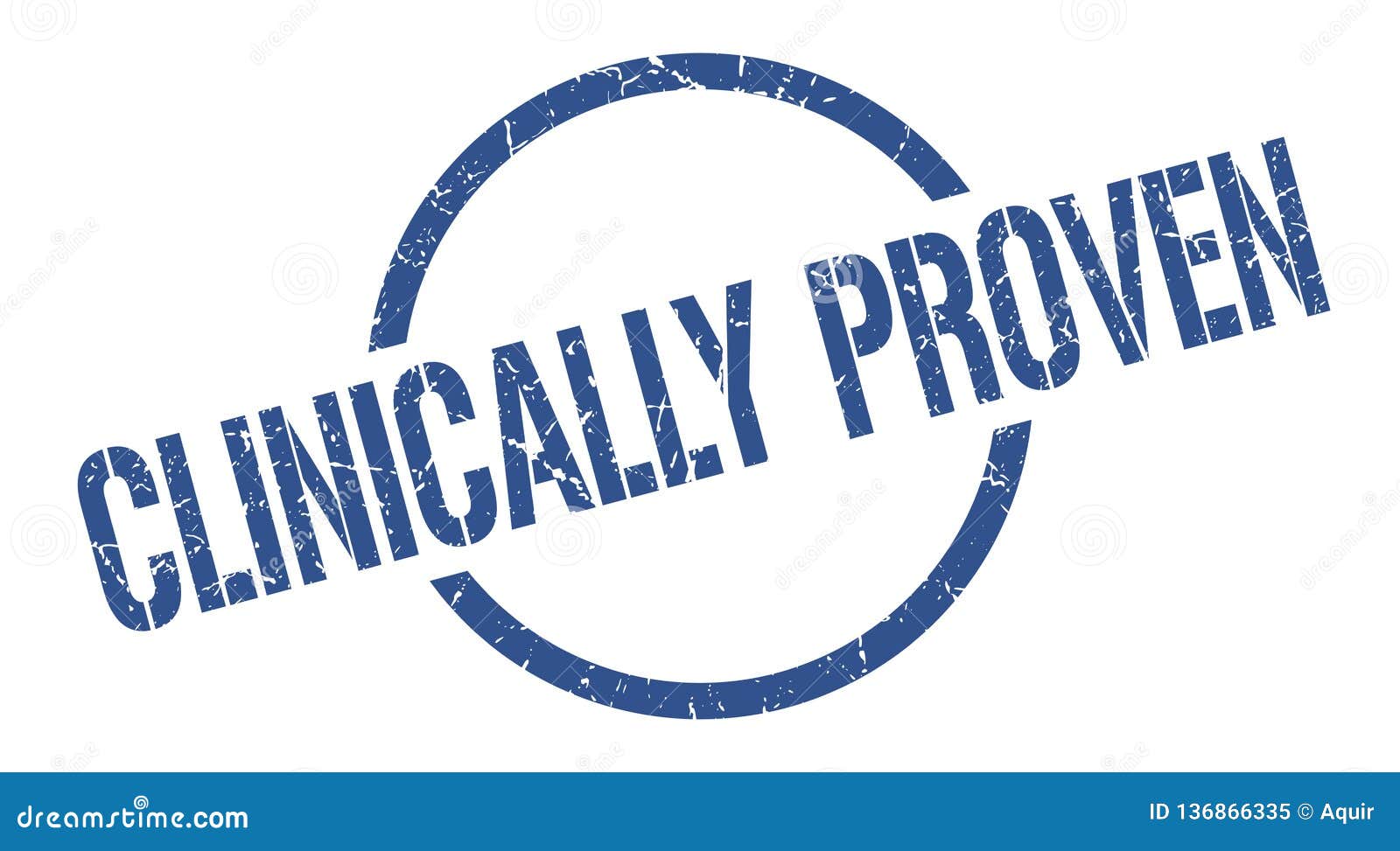 Clinically proven stamp stock vector. Illustration of seal - 136866335