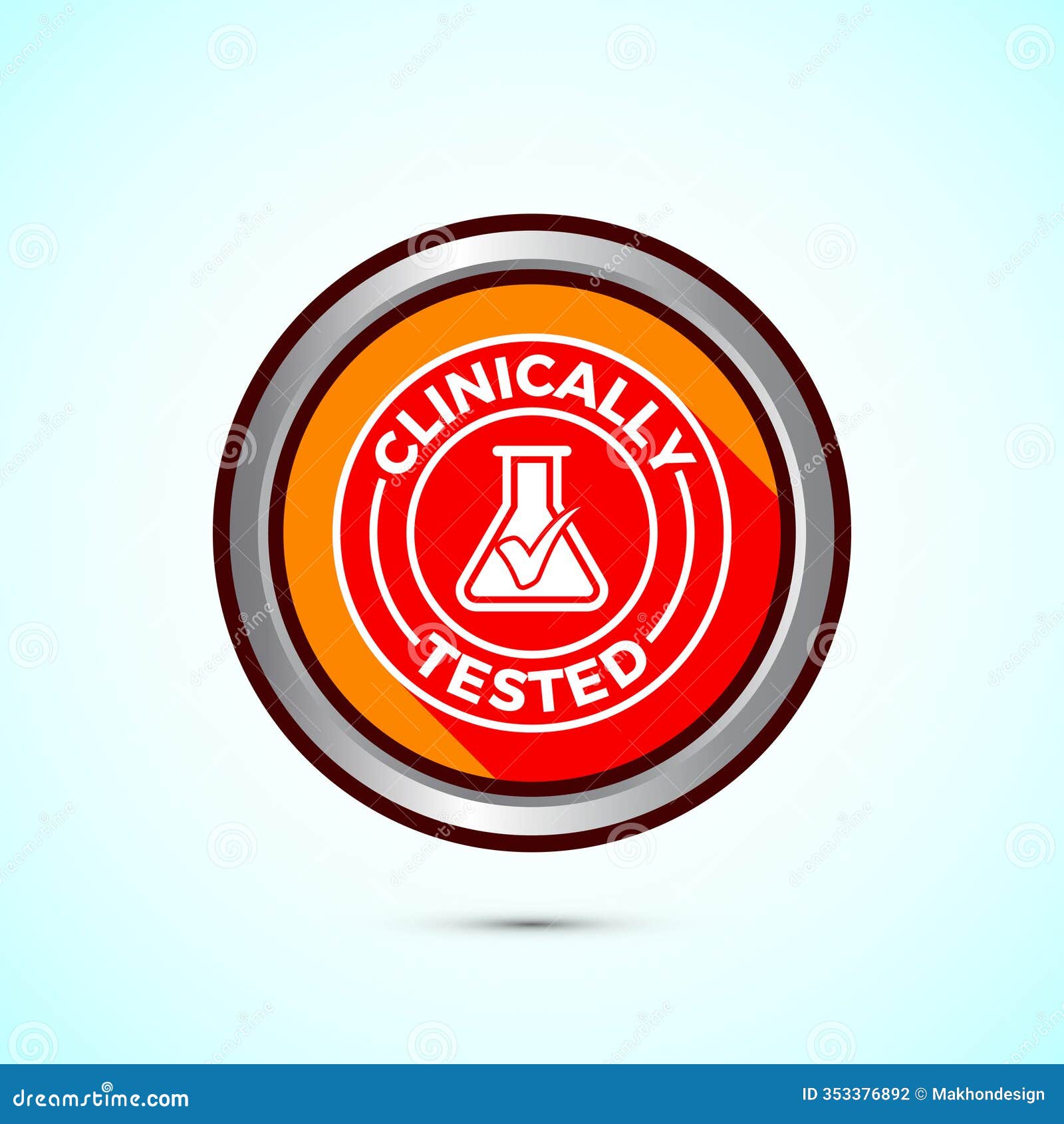 Clinically Tested Icon Design Illustration, Clinically Proven Label ...