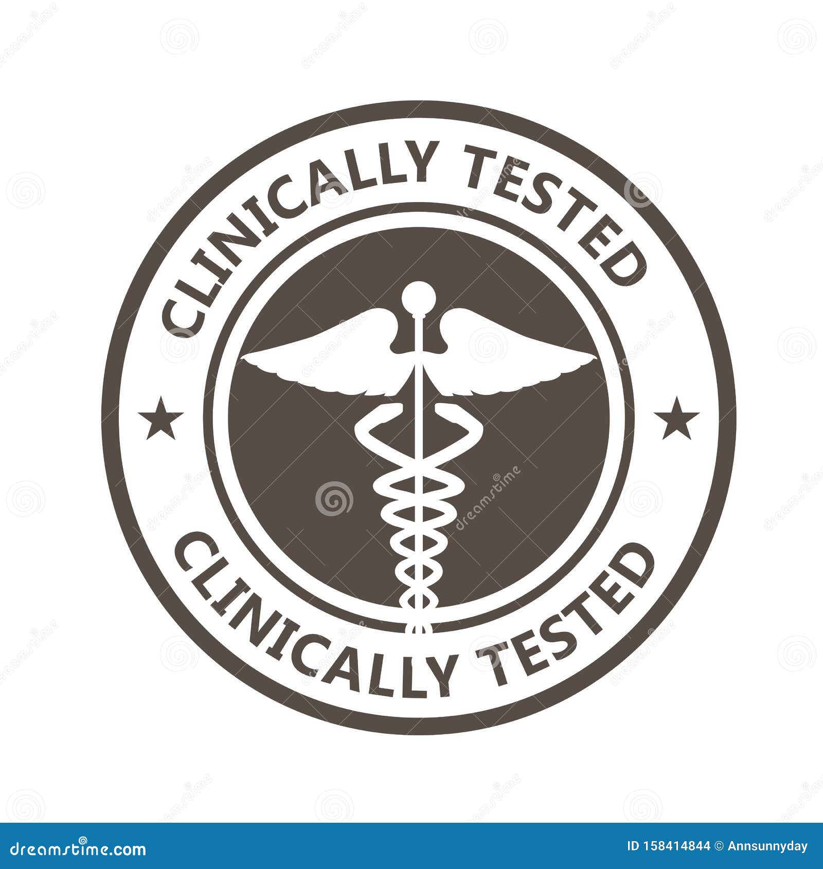 Clinically Tested Stamp with Caduceus - Clinically Proven Medicine ... Clinically Tested Stamp with Caduceus - Clinically Proven Medicine ...