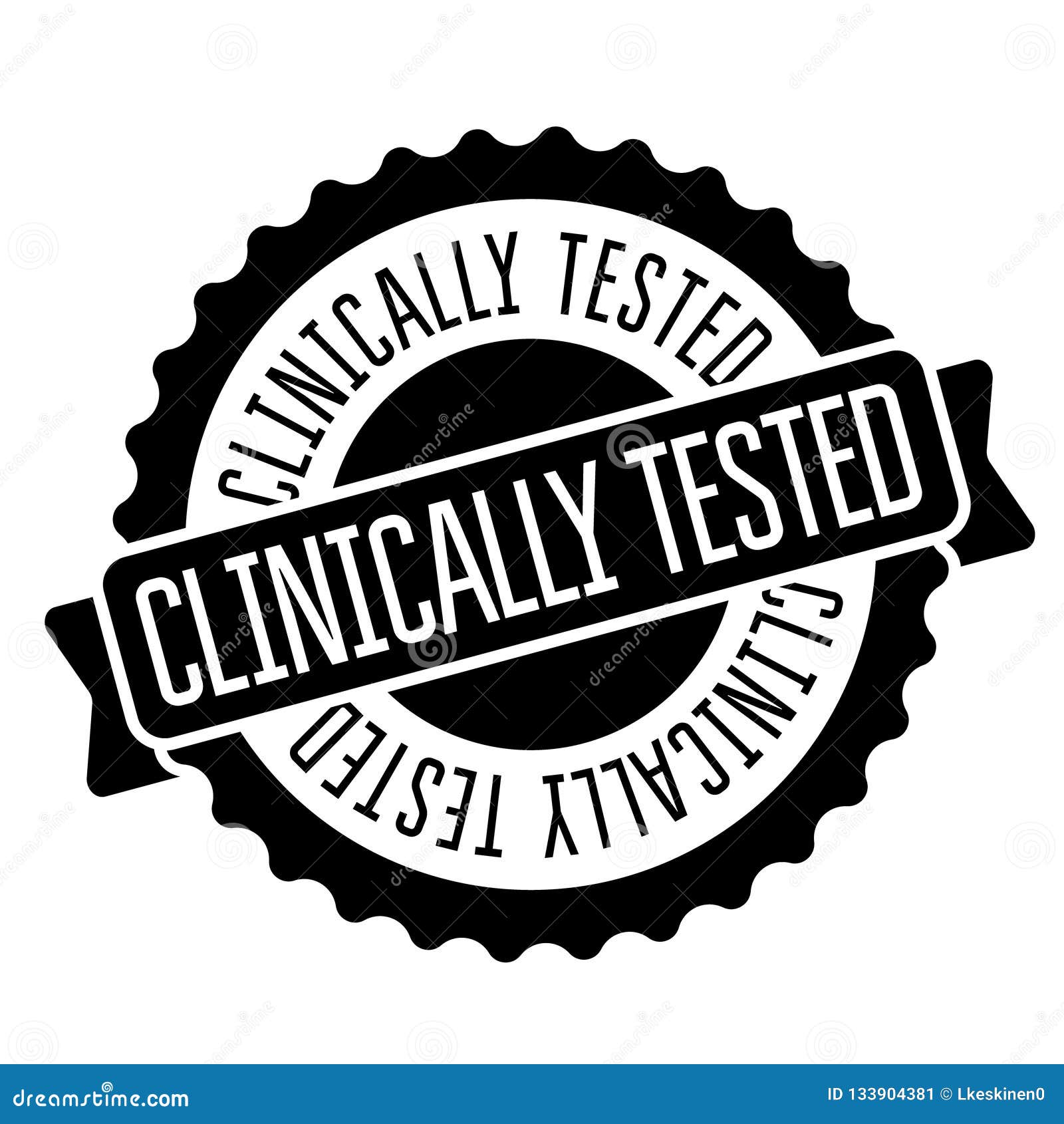 Clinically Tested Stamp on White Stock Vector - Illustration of stamp ...