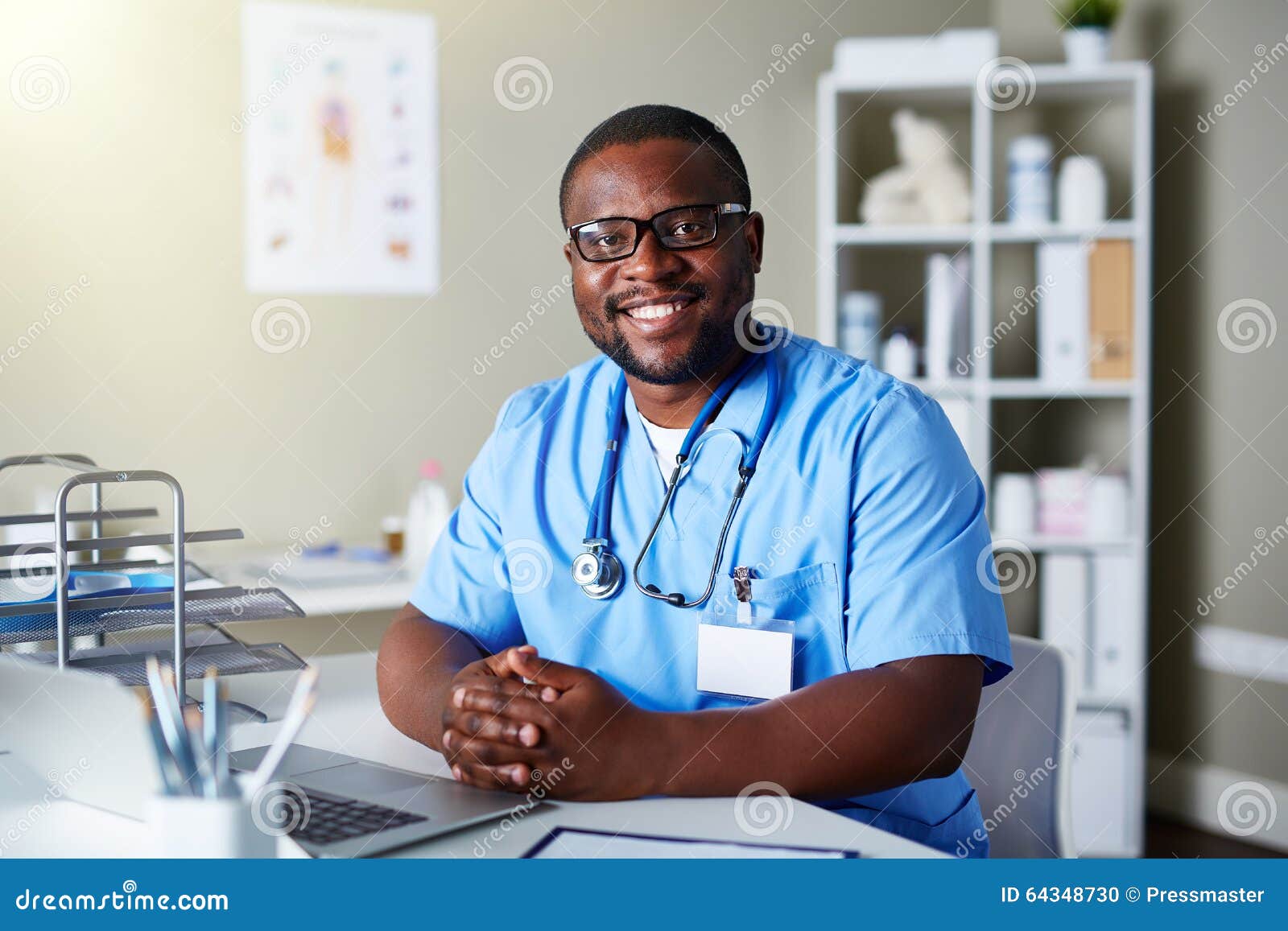 Clinician in hospital stock photo. Image of physician - 64348730