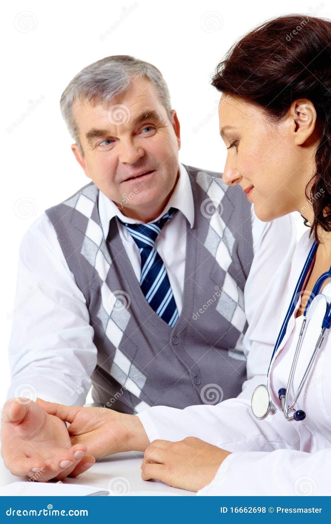 Clinician and patient stock photo. Image of people, older - 16662698