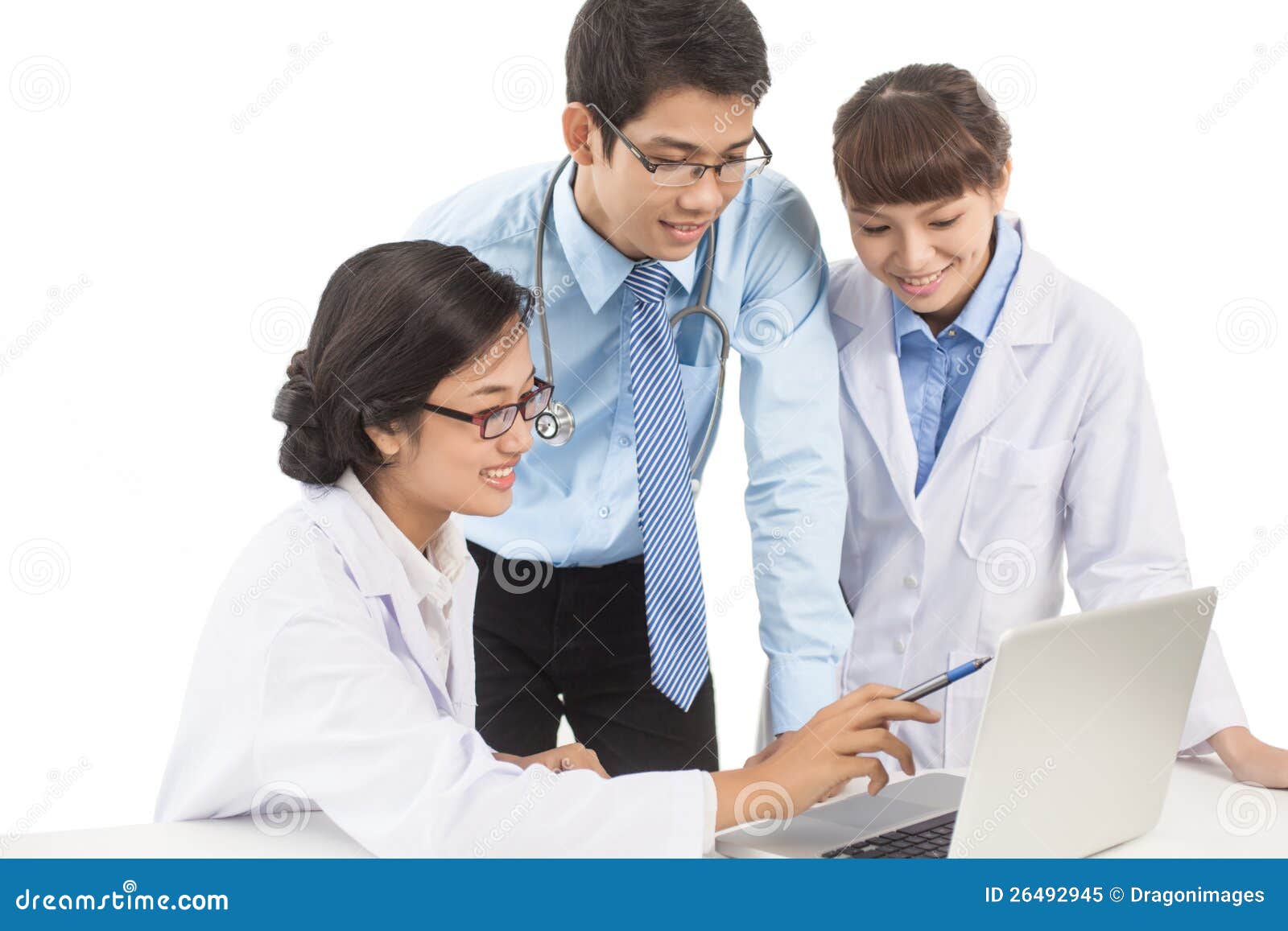 Clinicians at work stock image. Image of occupation, foreground - 26492945
