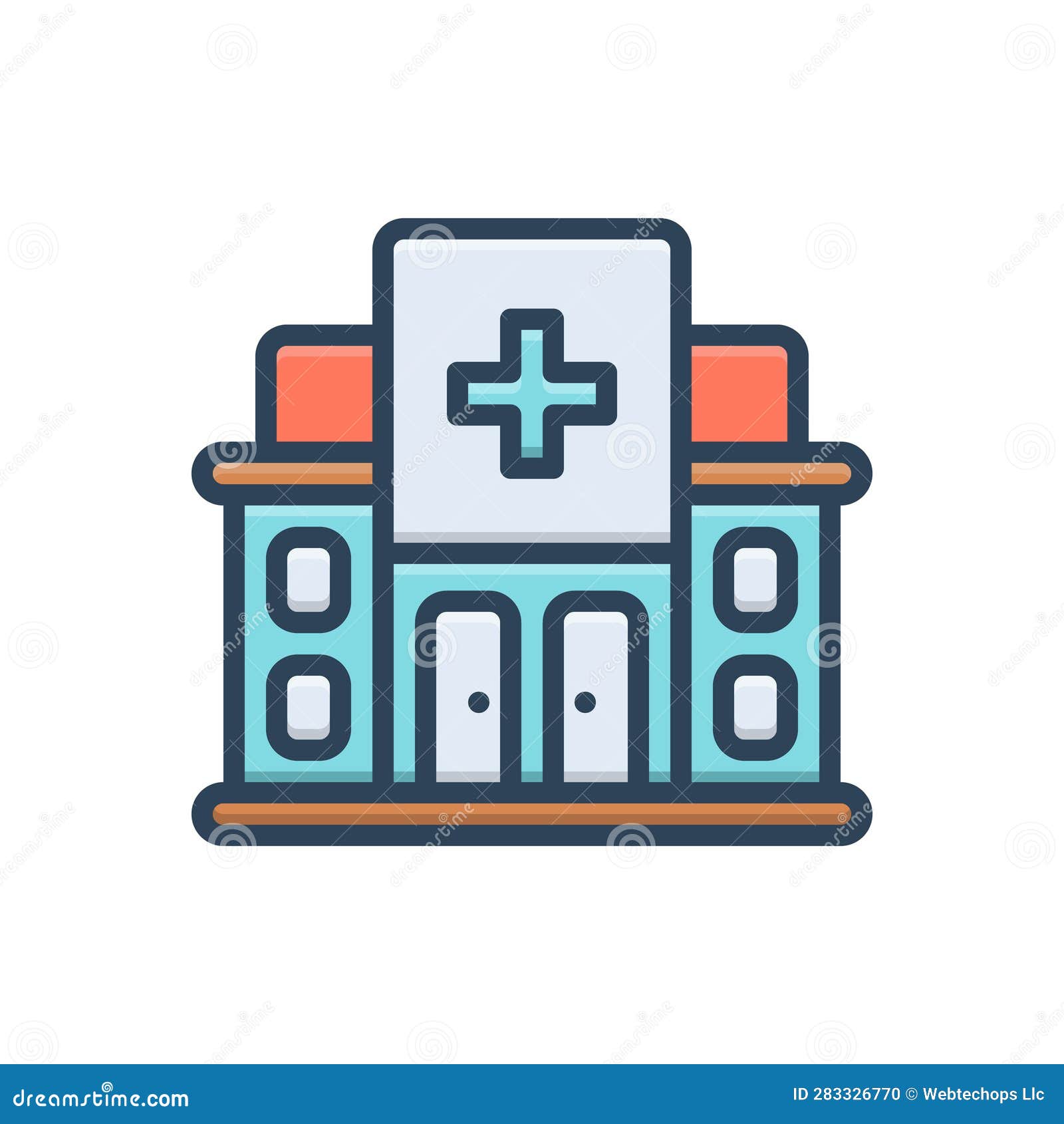 Color Illustration Icon for Clinics, Hospital and Treatment Stock ...