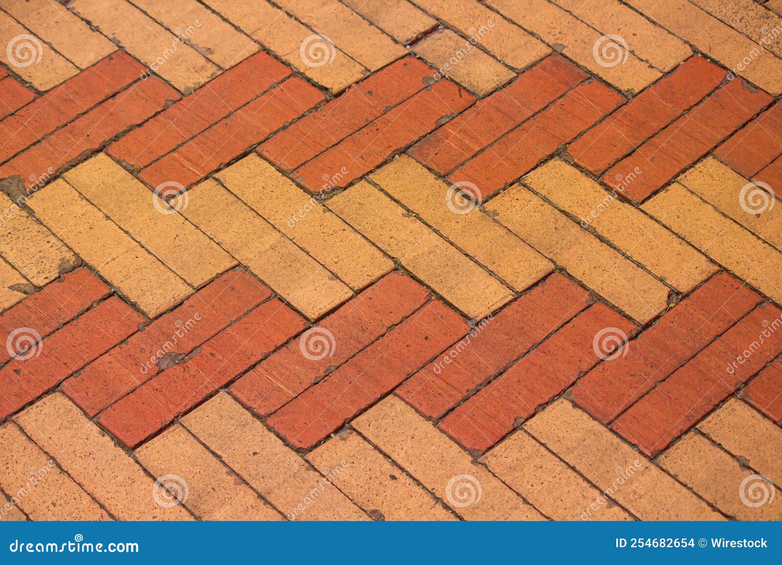 Clinker pavers ground view stock photo. Image of surface - 254682654