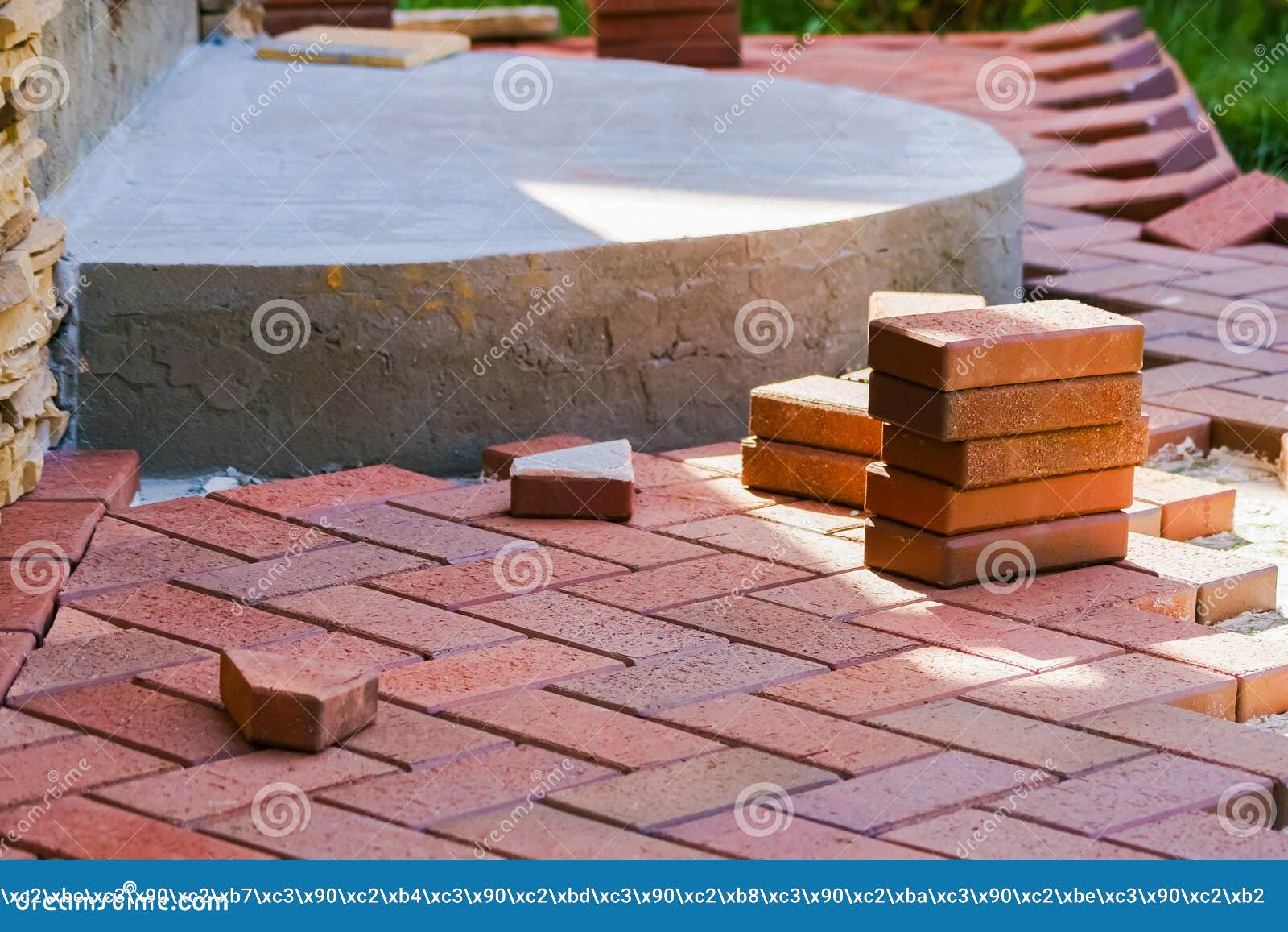 Clinker Paving Stones for Laying Paths in the Garden Stock Photo ...