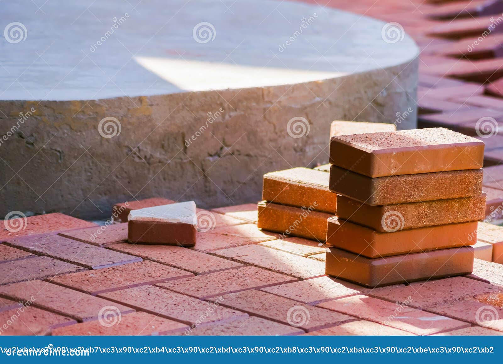 Clinker Paving Stones for Laying Paths in the Garden Stock Image ...