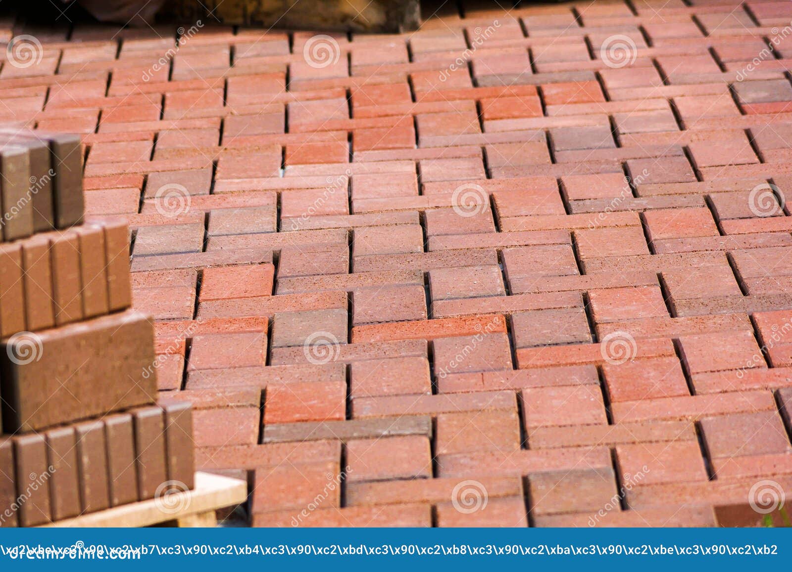 Clinker Paving Stones for Laying Paths in the Garden Stock Photo ...