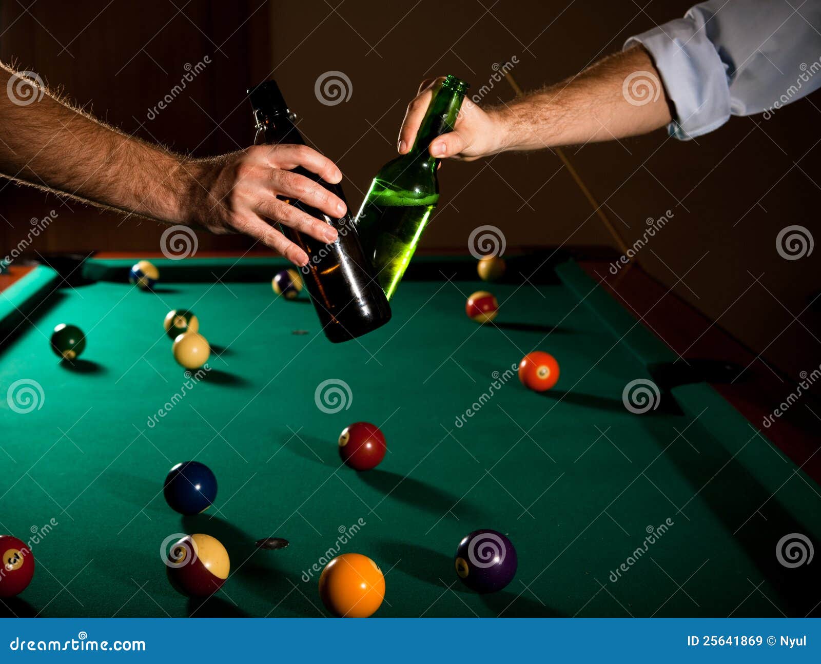 Clinking Beer Bottles at Snooker Stock Image - Image of clinking ...