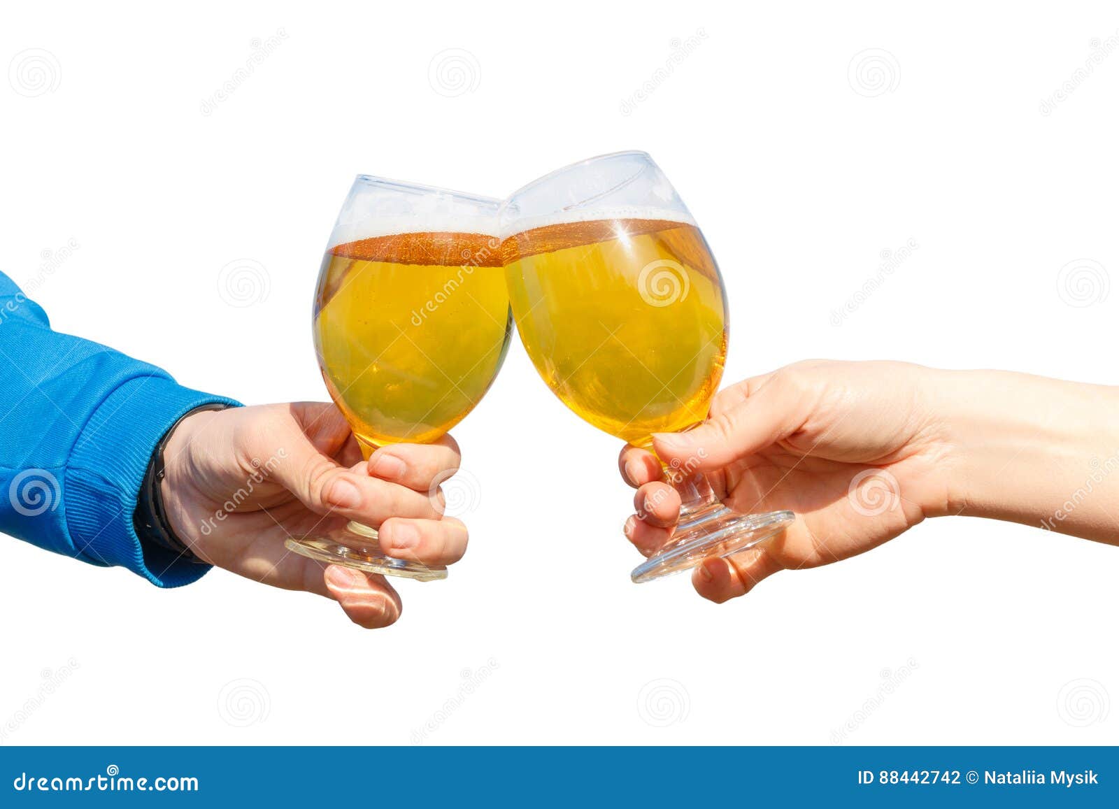 Clinking Beer glasses. stock photo. Image of relaxation - 88442742