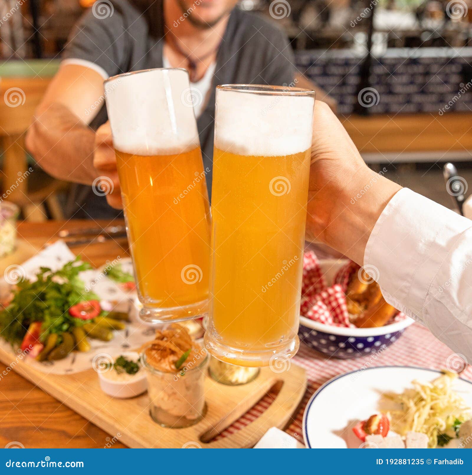 Clinking Beer Mugs Close Up Stock Image - Image of healthy, mugs: 192881235