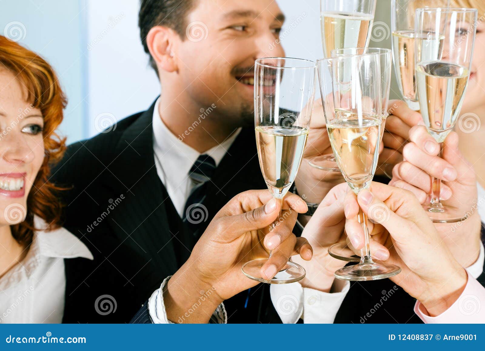 Clinking champagne glasses stock image. Image of congratulation - 12408837