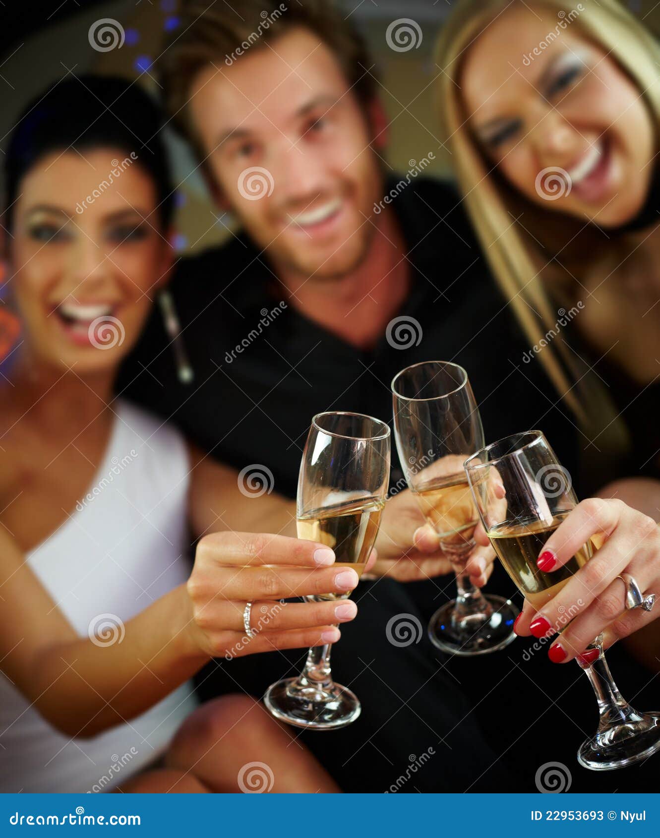 Clinking glasses stock image. Image of enjoy, champagne - 22953693
