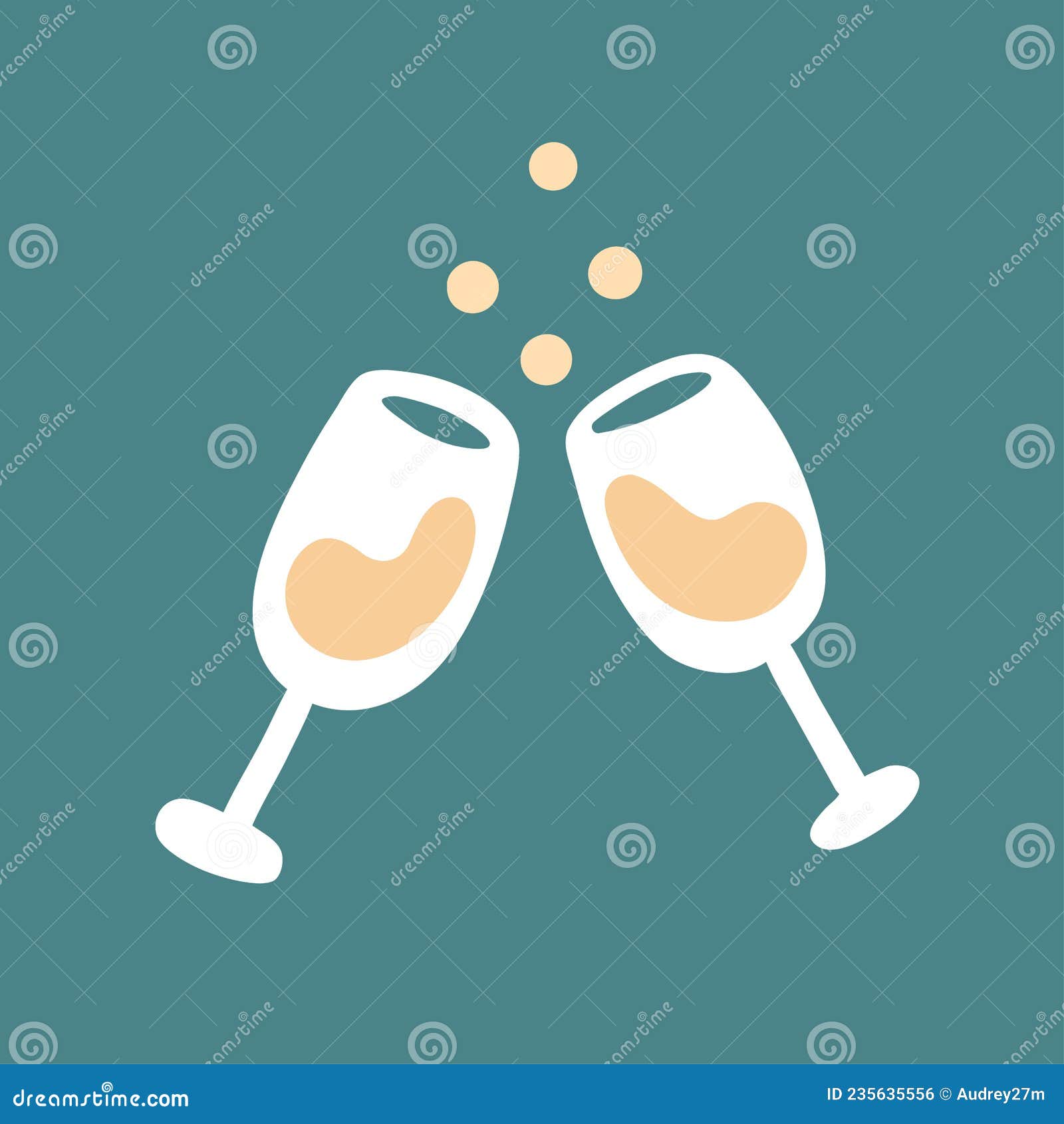Clinking Glasses with Drinks . Stock Vector - Illustration of clink ...