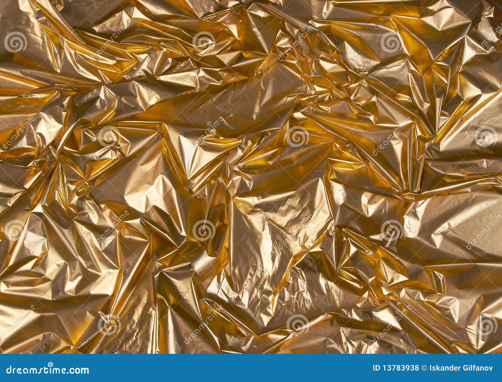 Clinquant d'or Rumpled 1 photo stock. Image du matériau - 13783938