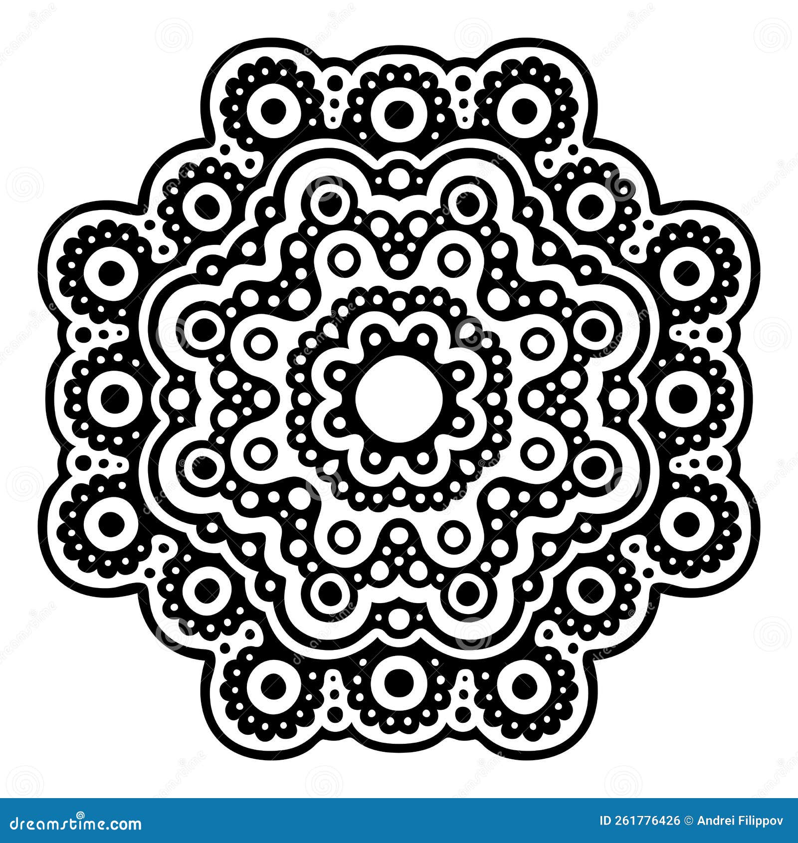 Clip Art with Abstract Black Single Pattern Stock Vector - Illustration ...