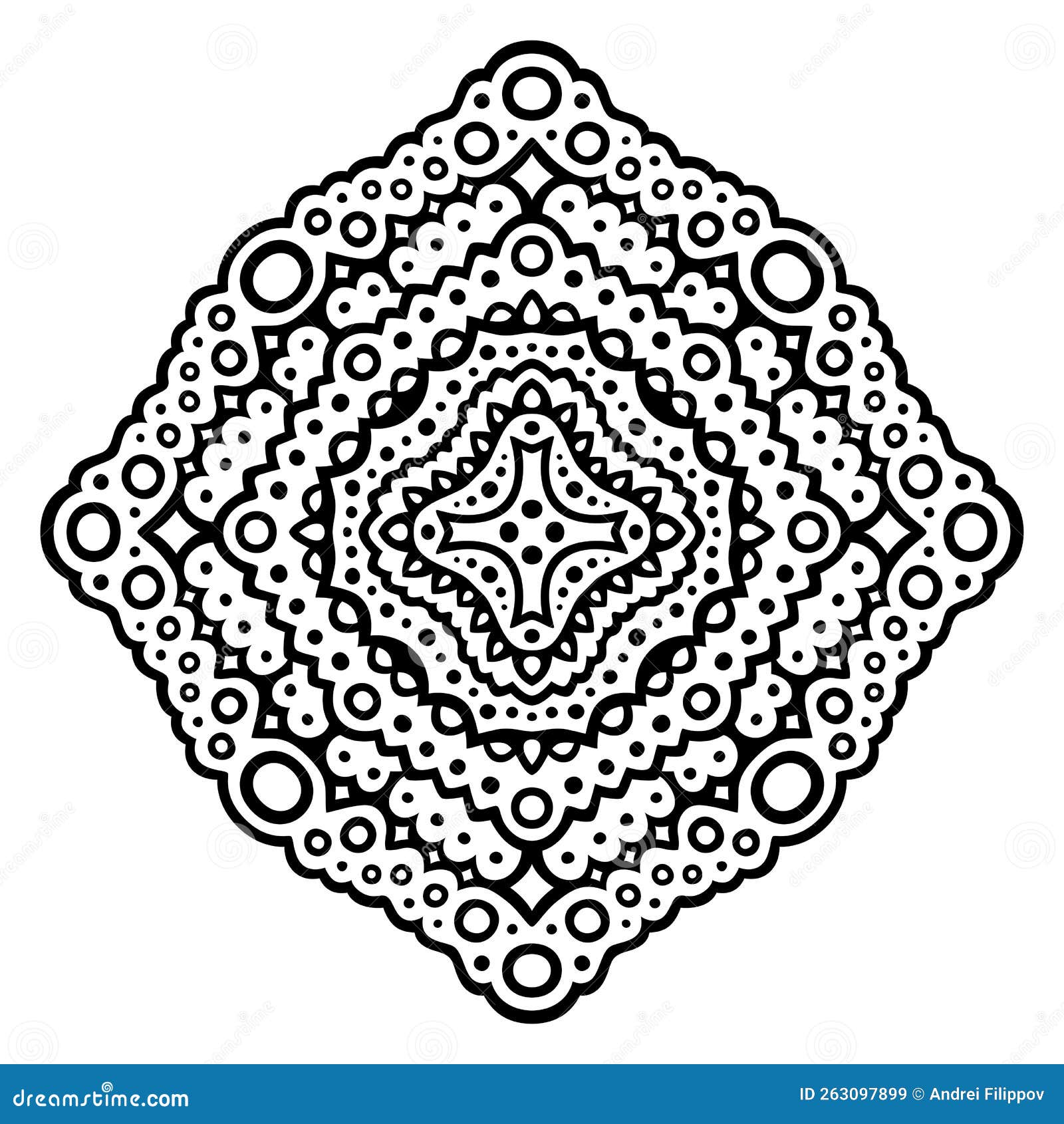 Clip Art with Abstract Black Single Pattern Stock Vector - Illustration ...