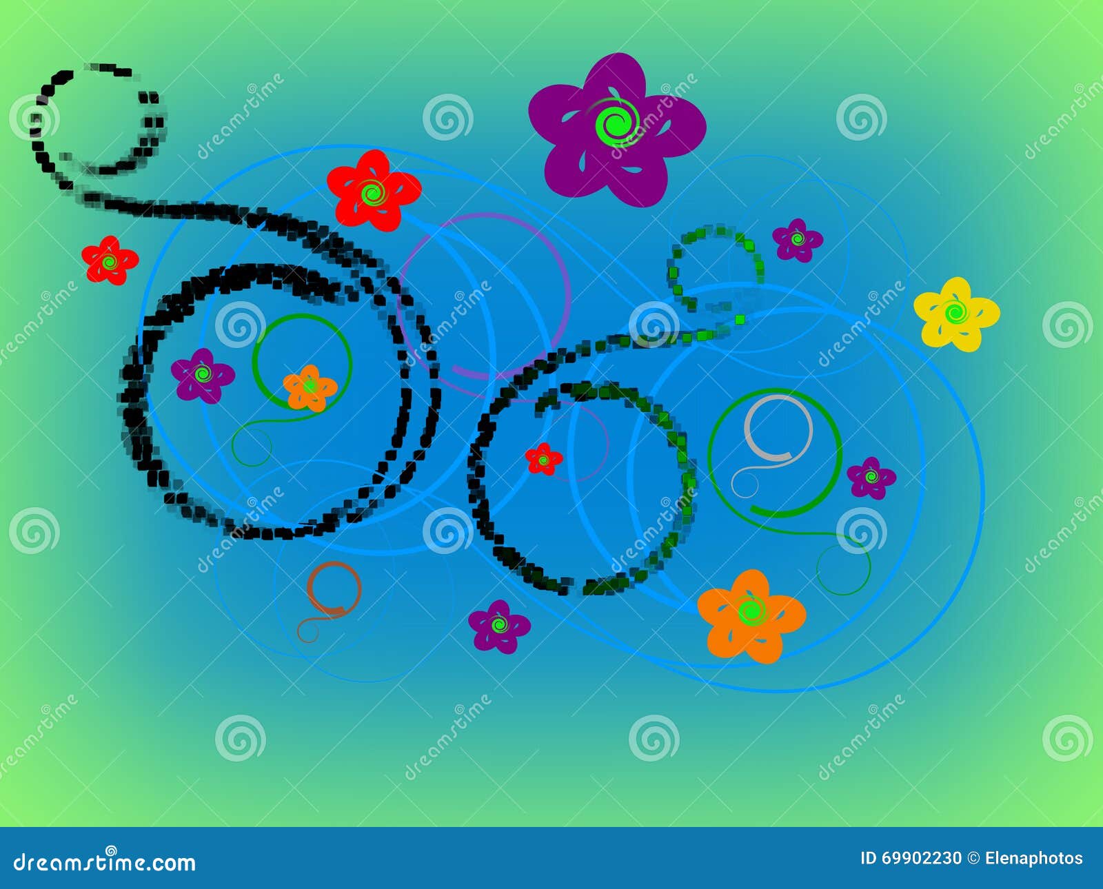 Clip Art Abstract Design - 3D Illustration Stock Illustration ...