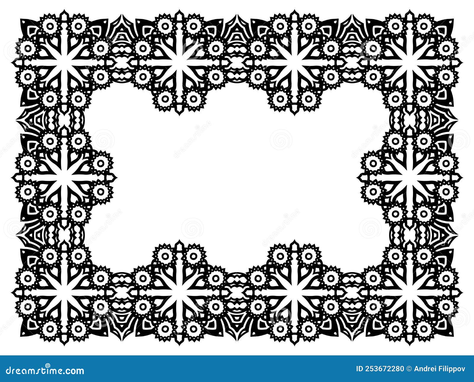 Clip Art With Black Rectangle Geometric Frame Stock Vector Illustration Of Decoration