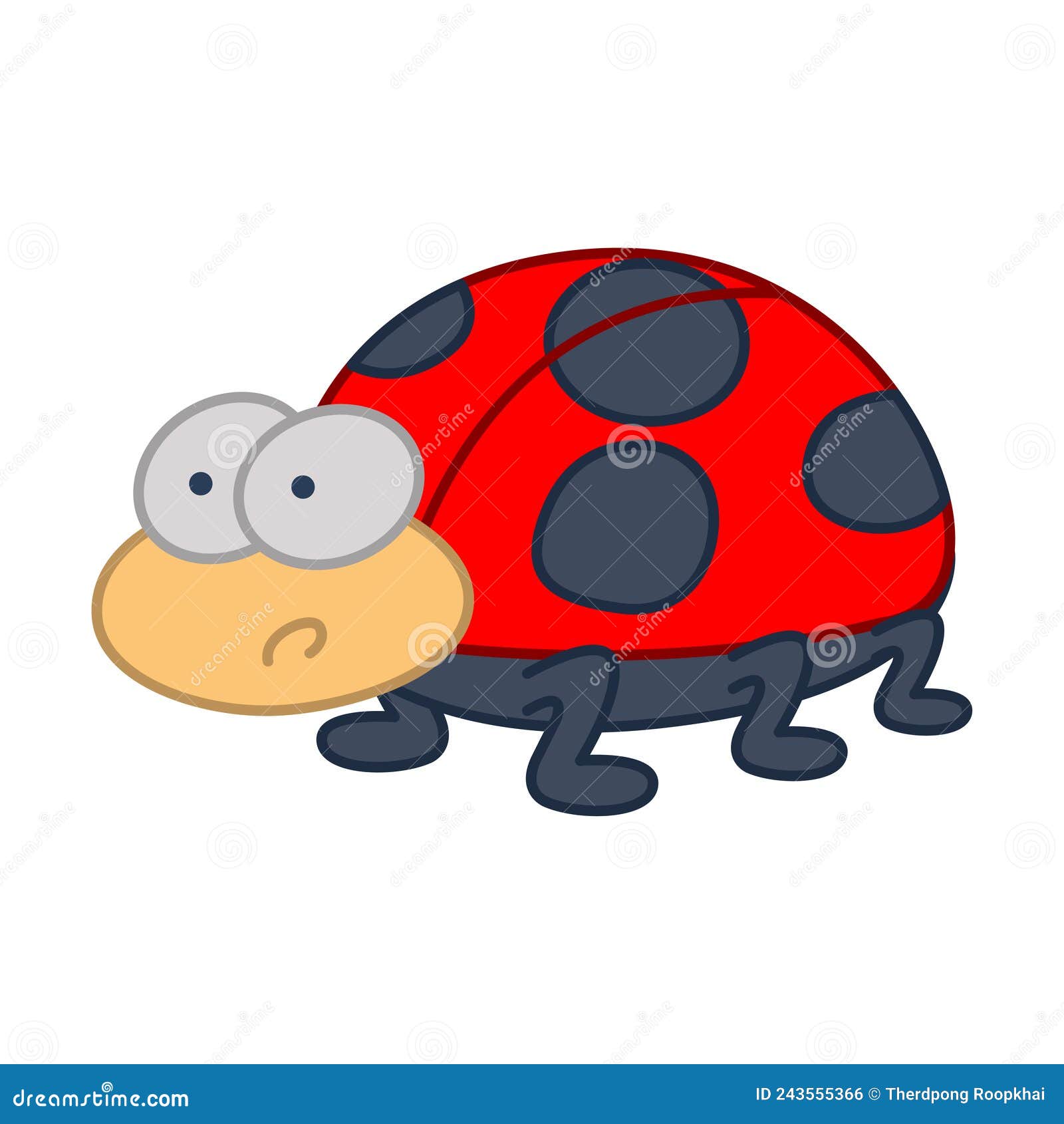 Clip Art of Bug with Cartoon Design Stock Vector - Illustration of ...