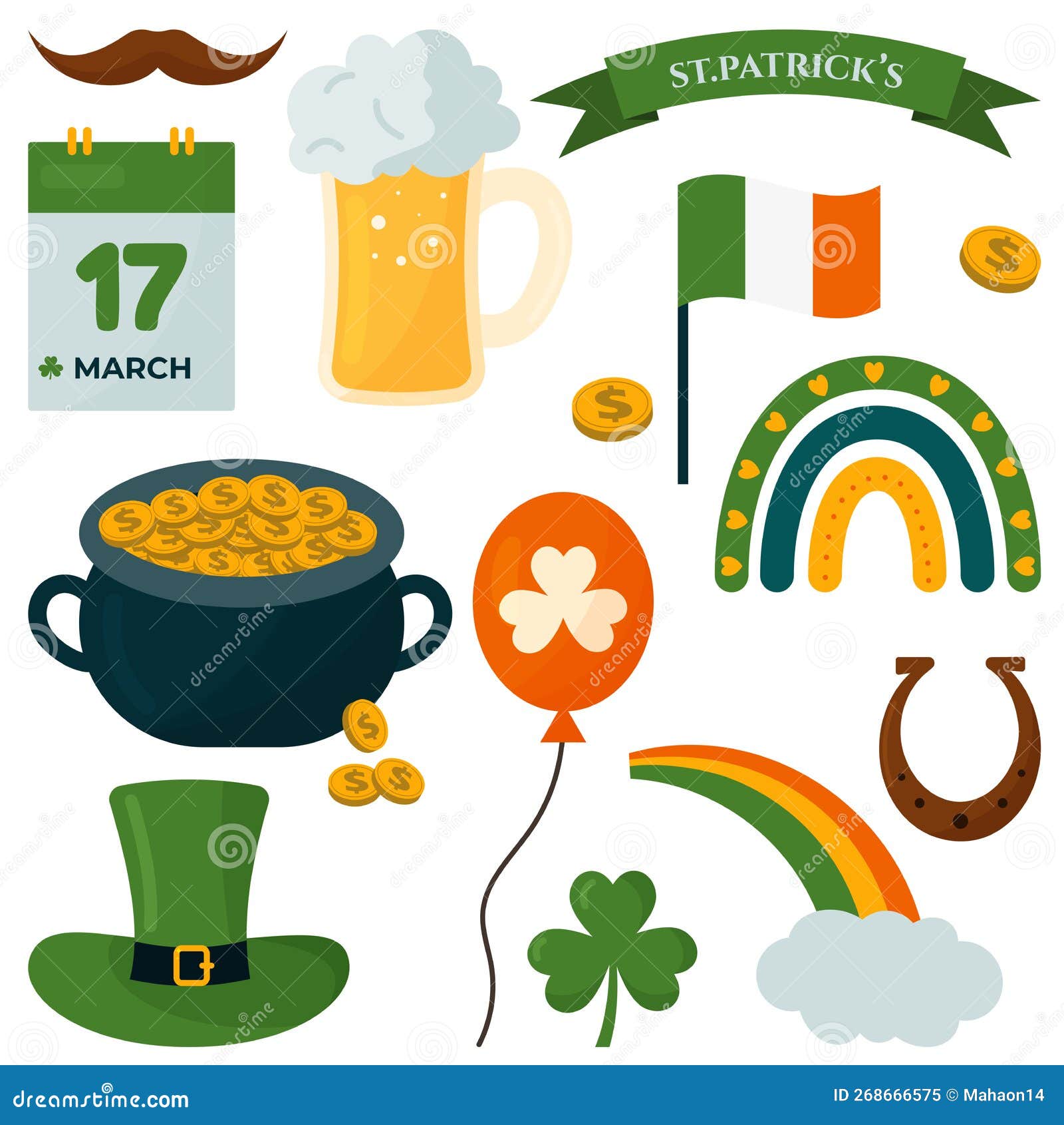 Clip Art Collection for St Patrick Day Stock Vector - Illustration of ...