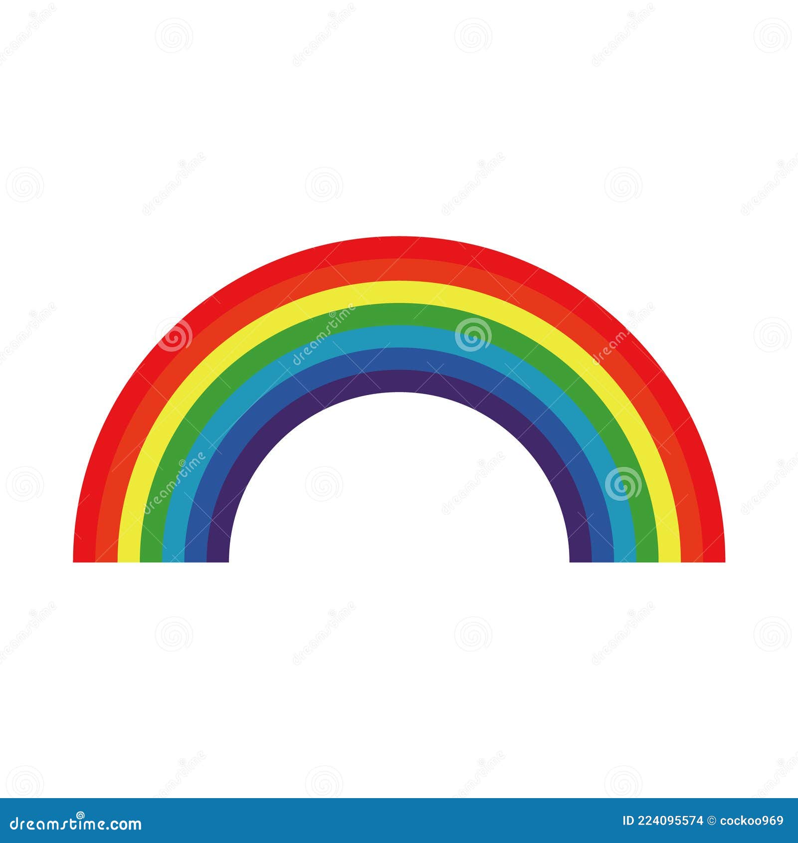 Clip Art of 7 Colors of Rainbow Stock Vector - Illustration of vector ...