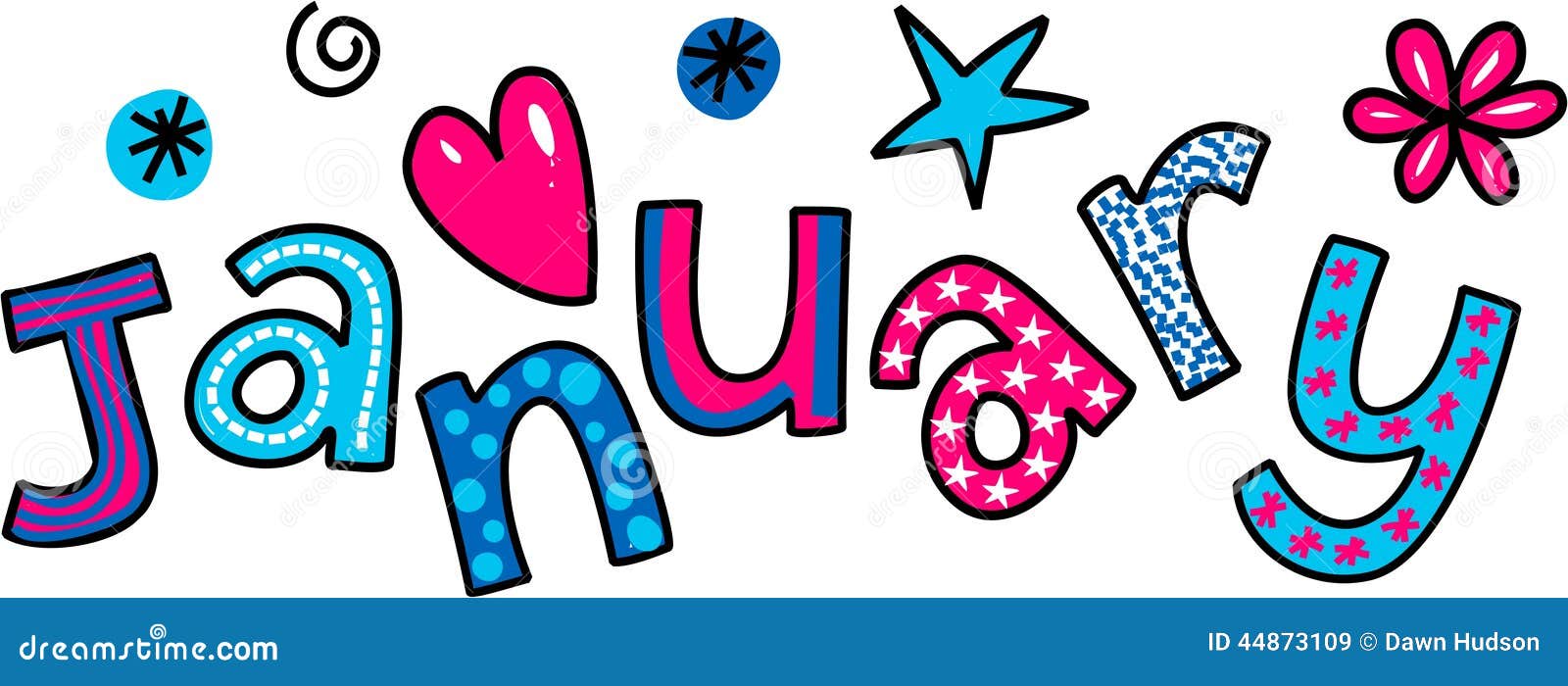 Clip art de enero ilustración del vector. Ilustración de calendario ...