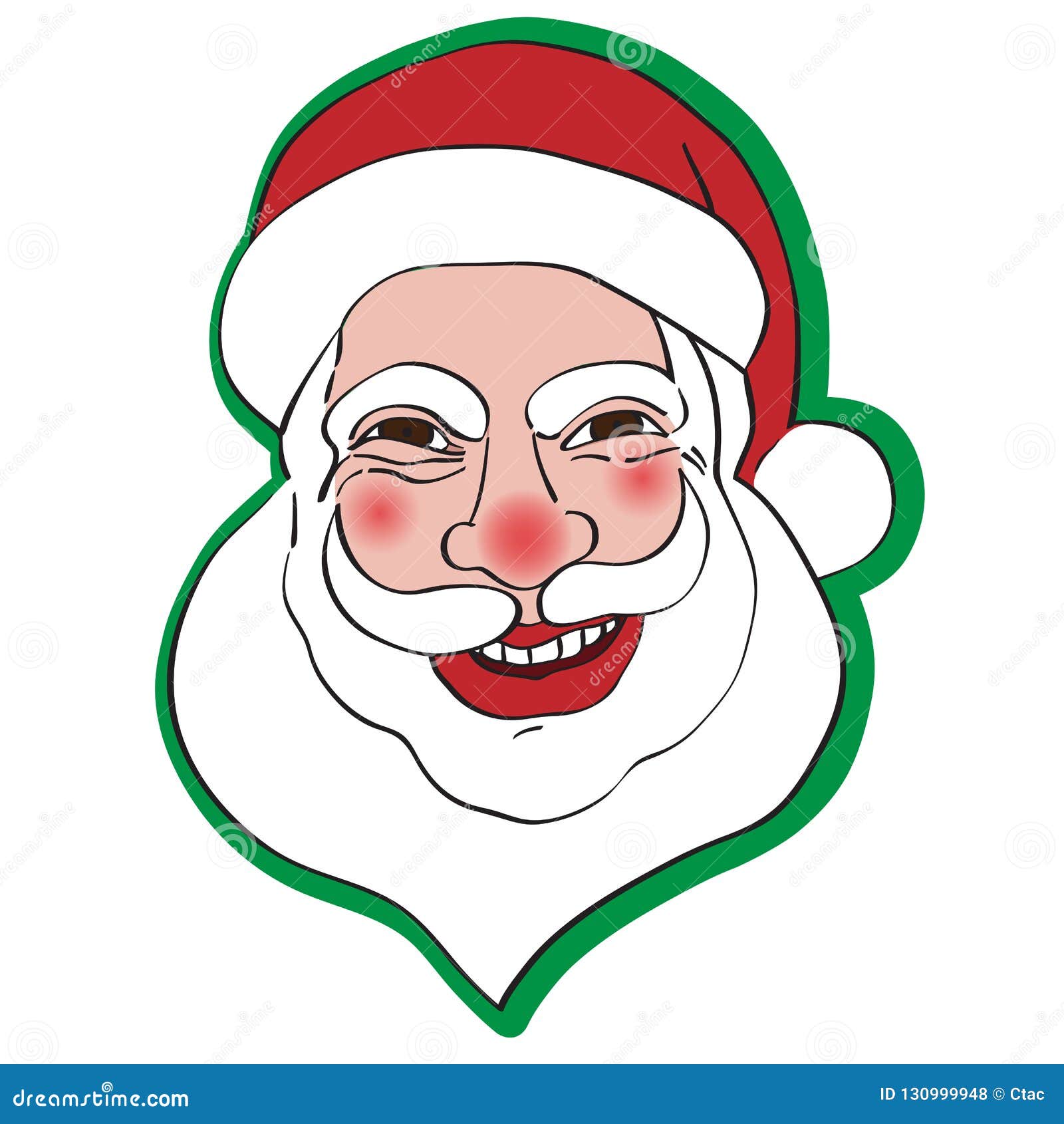 Clip art de risa de santa ilustración del vector. Ilustración de capa ...