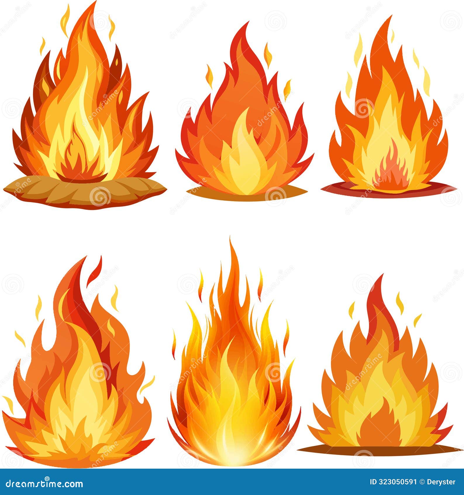 Clip Art Fire Vector Image Illustrations Stock Vector - Illustration of ...