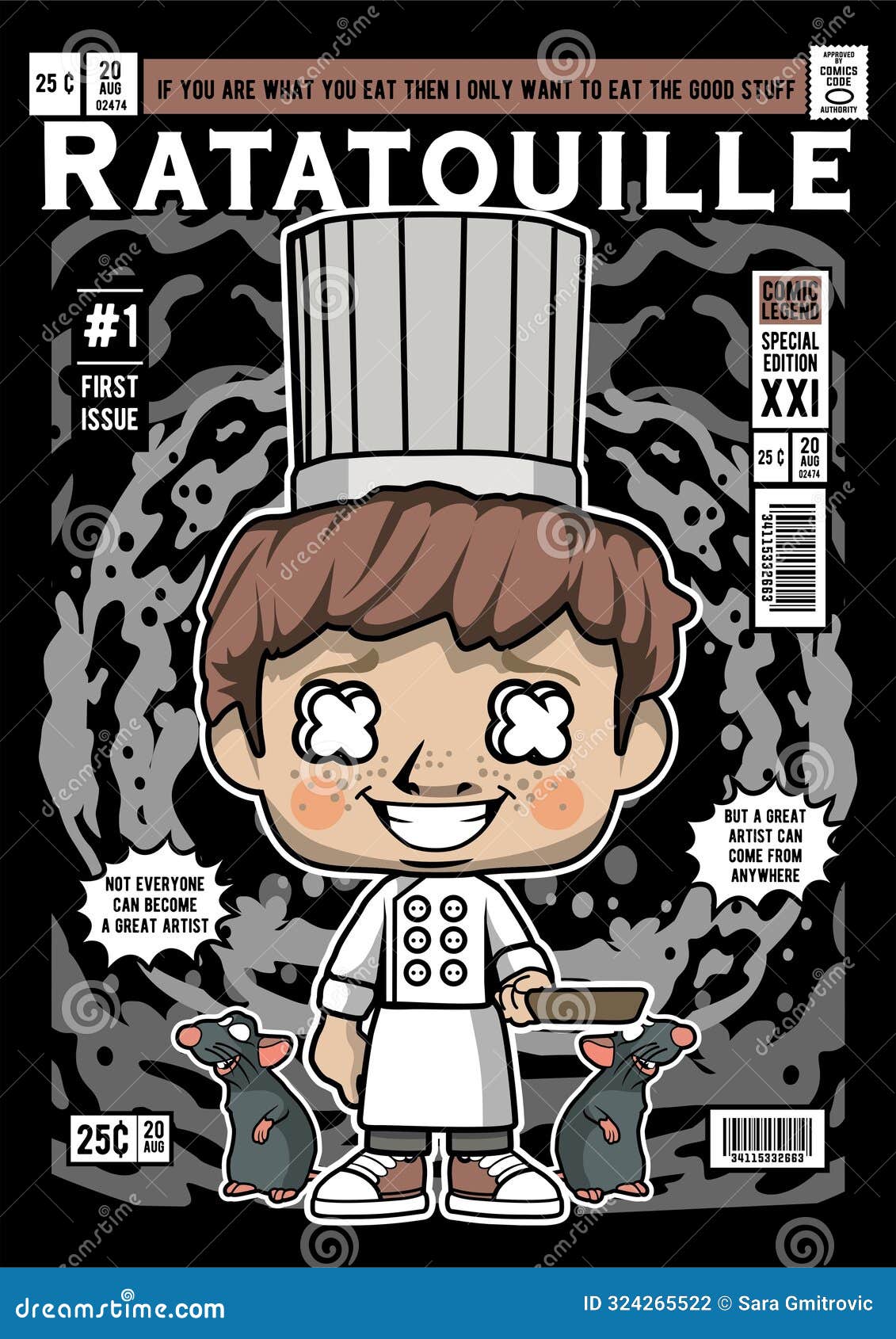 Ratatouille stock illustration. Illustration of anime - 324265522