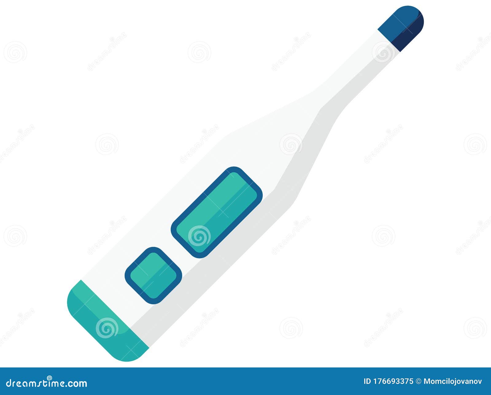 Digital Thermometer stock vector. Illustration of collection - 176693375