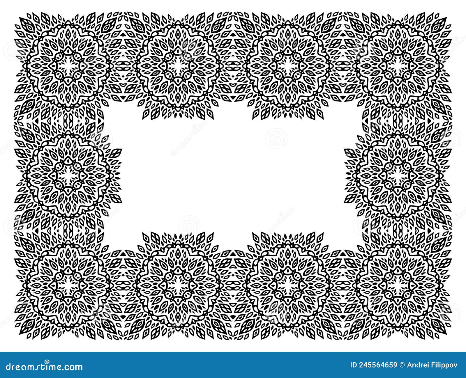 Clip Art with Isolated Abstract Black Frame Stock Vector - Illustration ...