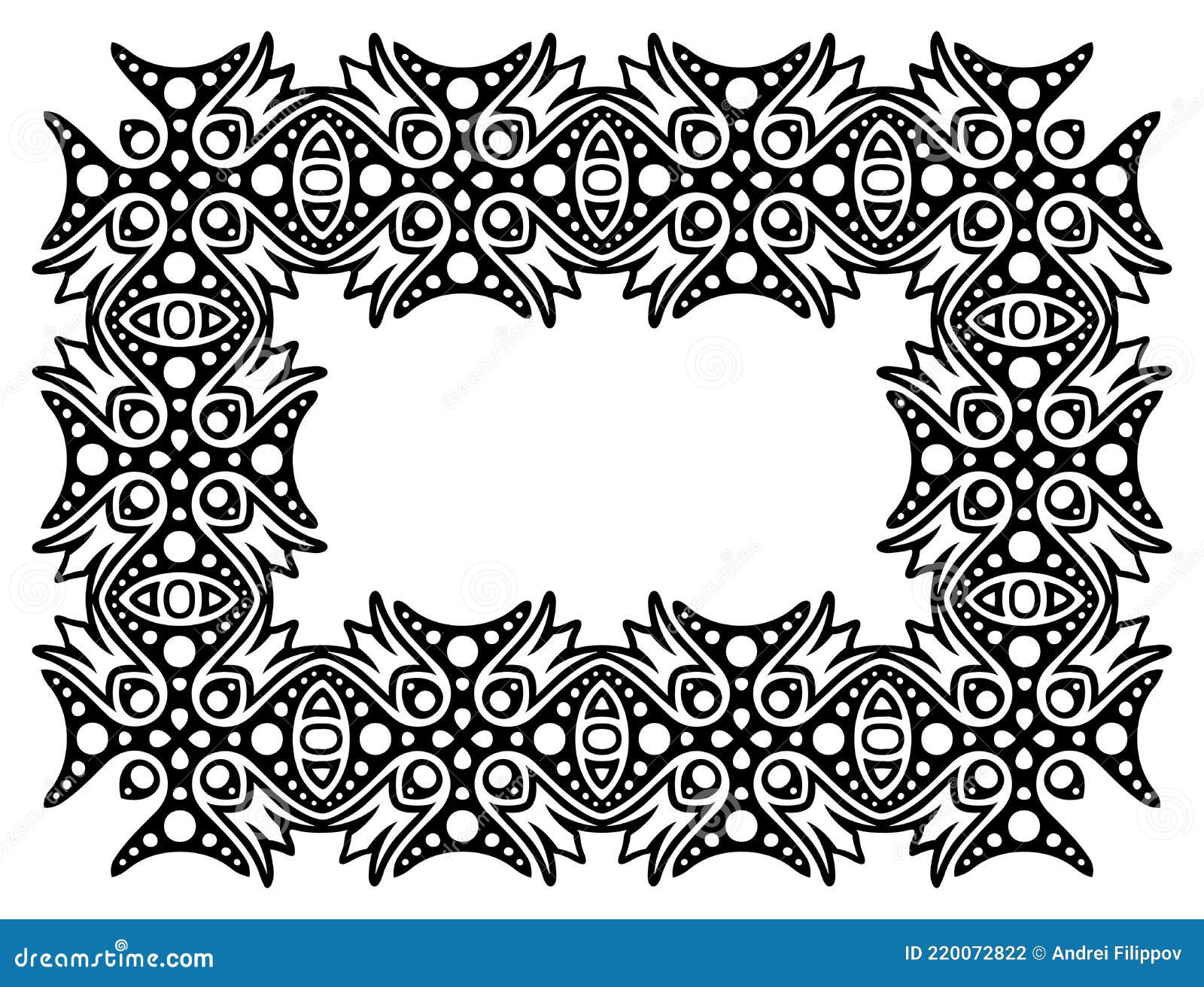 Clip Art with Isolated Black Rectangle Frame Stock Vector ...