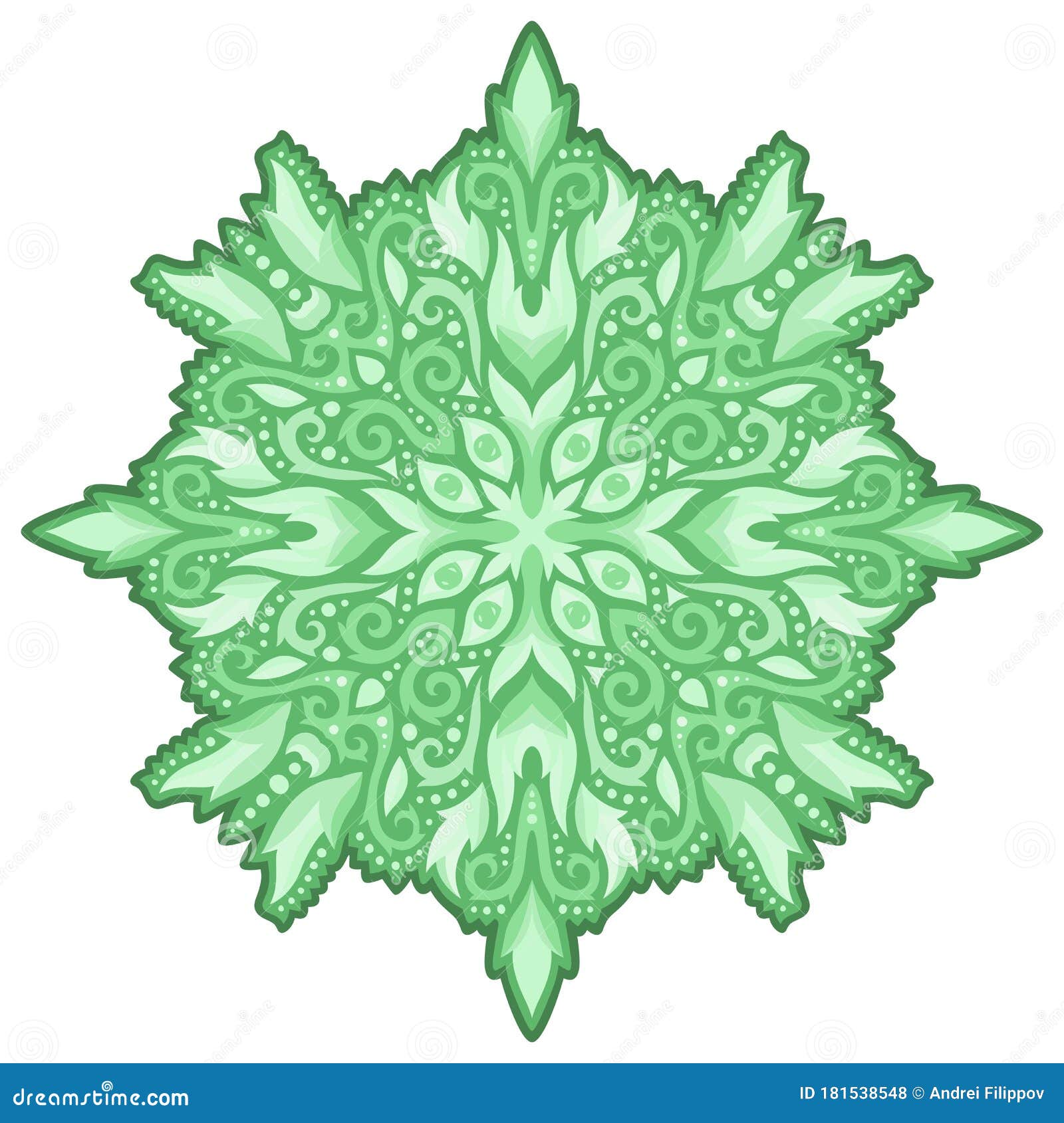 Clip Art with Isolated Green Abstract Pattern Stock Vector ...