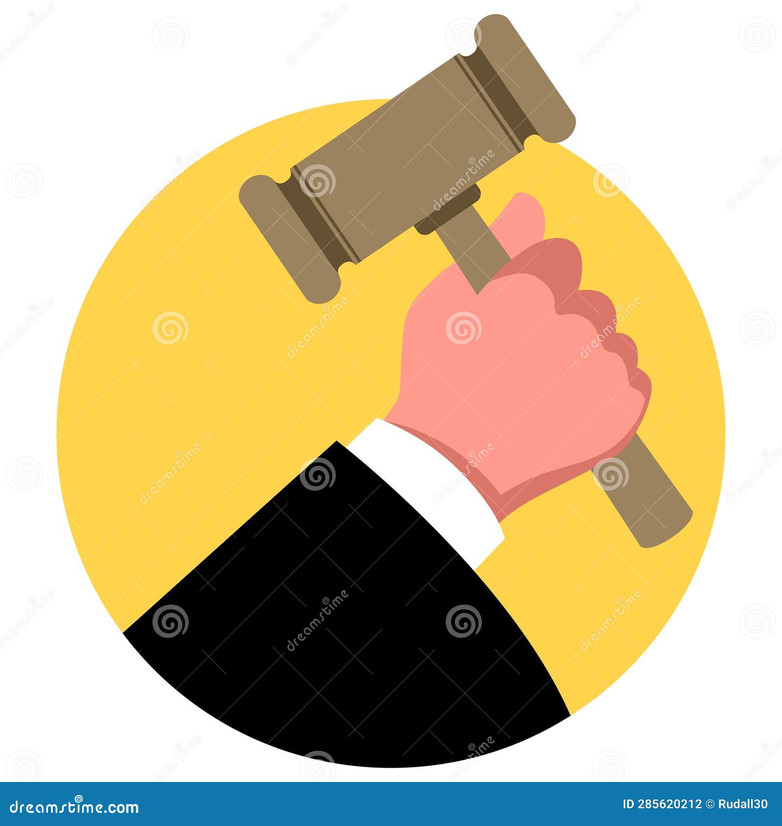 Clip Art of a Judge Hand Holding a Gavel Stock Vector - Illustration of ...