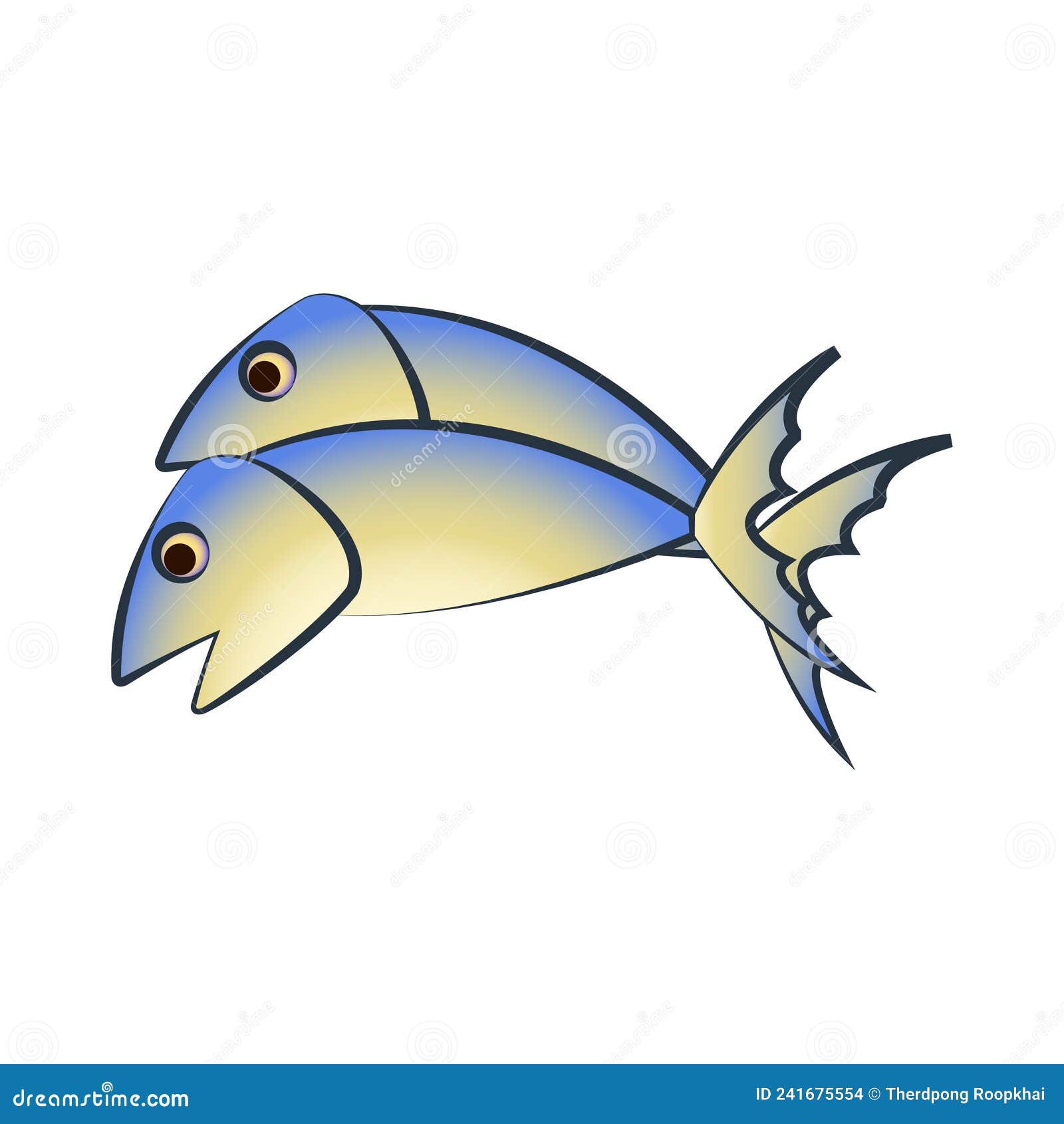 Clip Art of Mackerel with Cartoon Design Stock Vector - Illustration of ...