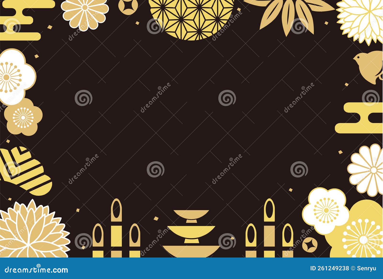 New year frame design stock vector. Illustration of card - 261249238
