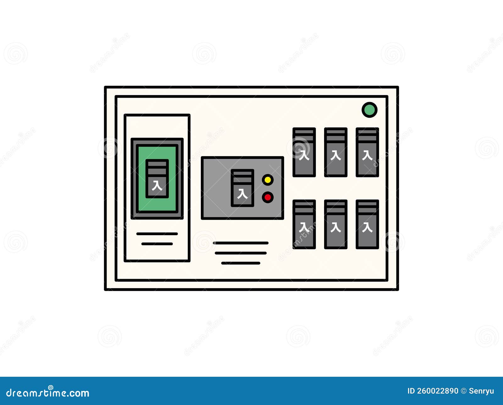 Clip art of power breaker stock vector. Illustration of switch - 260022890