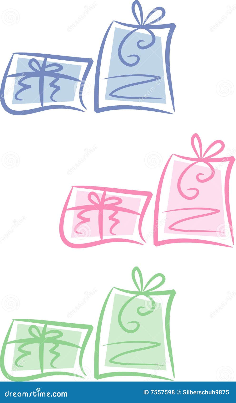 Clip-art Set: Pastel-colored Gift Packages (II) Stock Vector ...