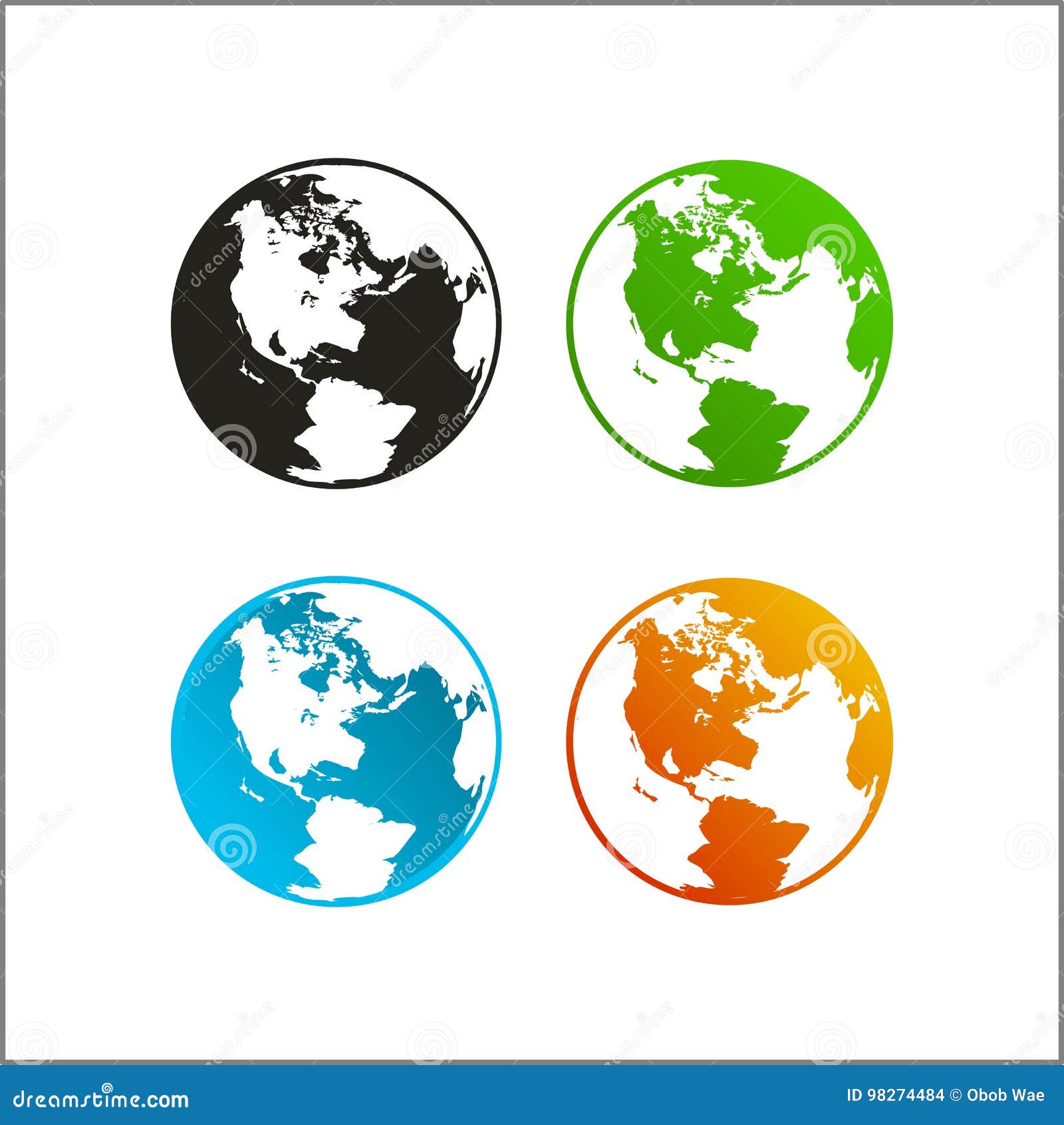 Clip Art Vector Icon Logo Globe World Map Stock Photo - Illustration of ...