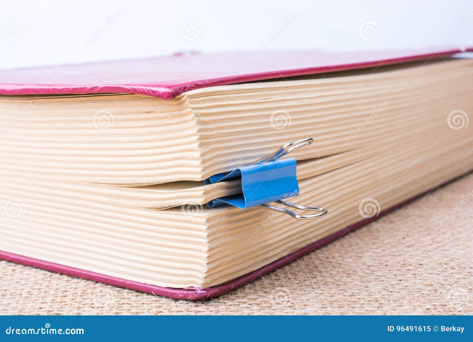 Clip Attached To Some Pages of a Book Stock Image - Image of knowledge ...
