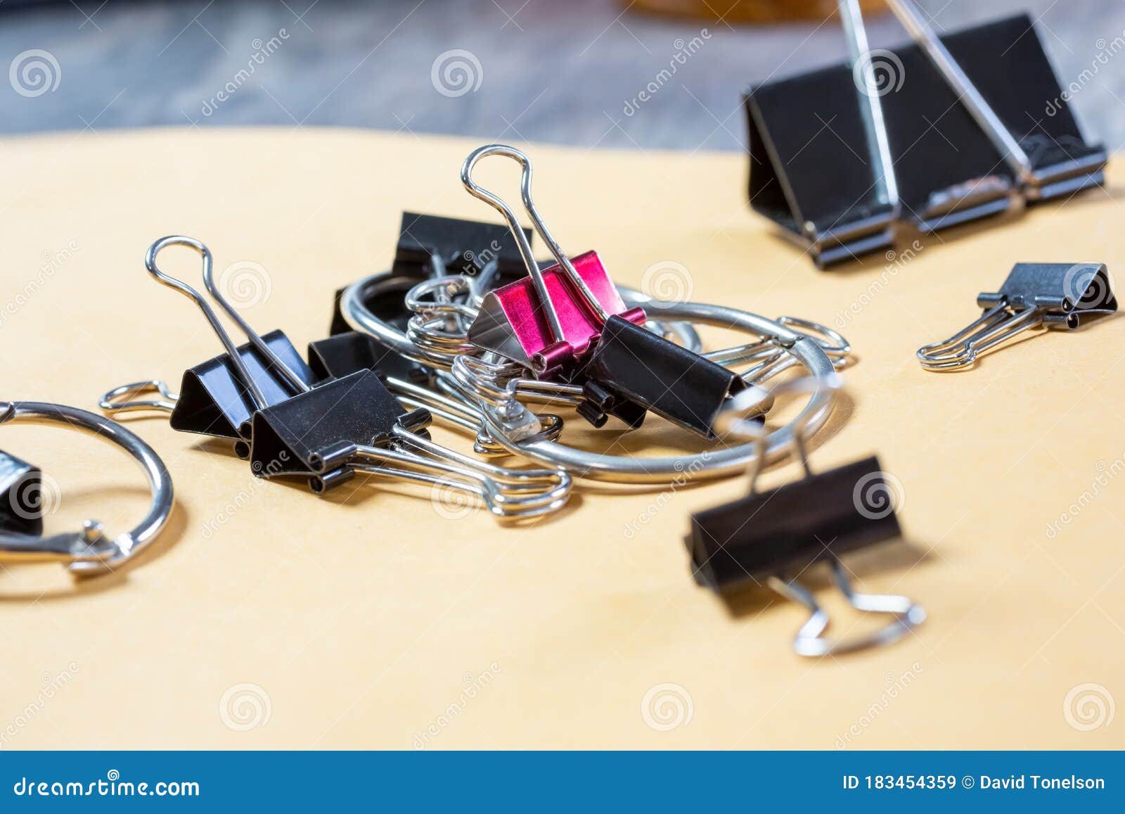 Clip binders stock image. Image of paper, supply, education - 183454359