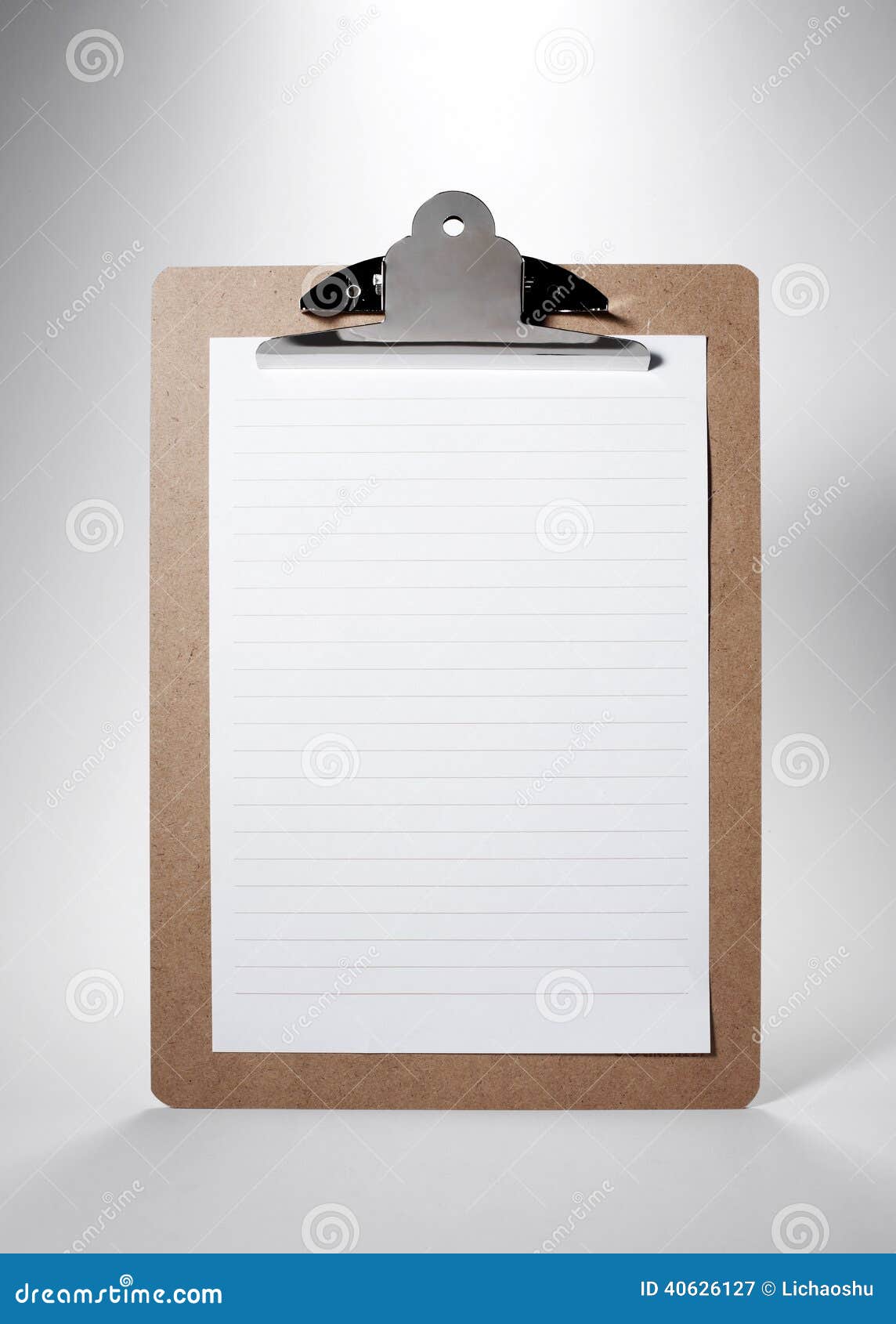 Clip Board with Blank Paper Stock Image - Image of document, keyboard ...