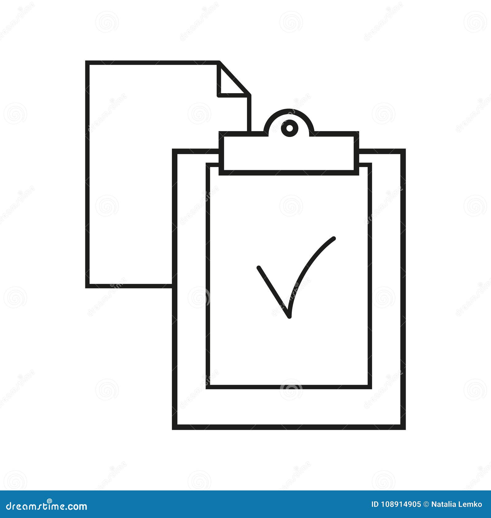 Clip board work task icons stock vector. Illustration of board - 108914905