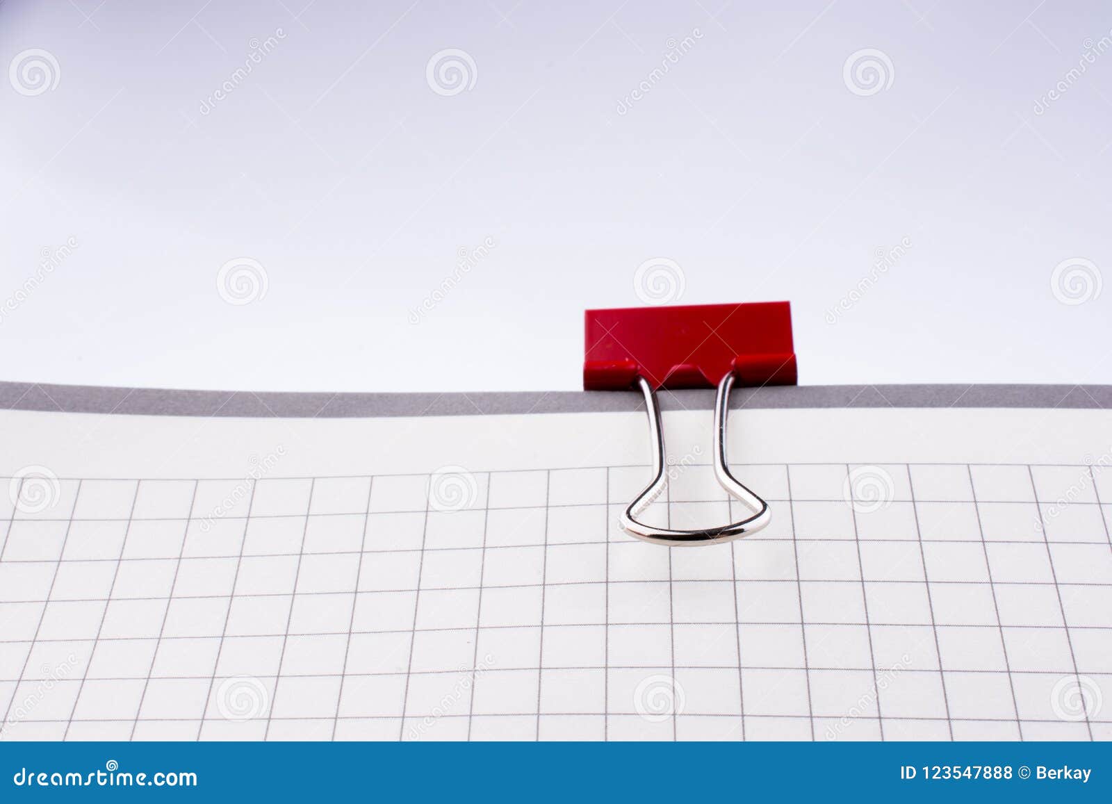Clip on a notebook stock photo. Image of copy, attachment - 123547888