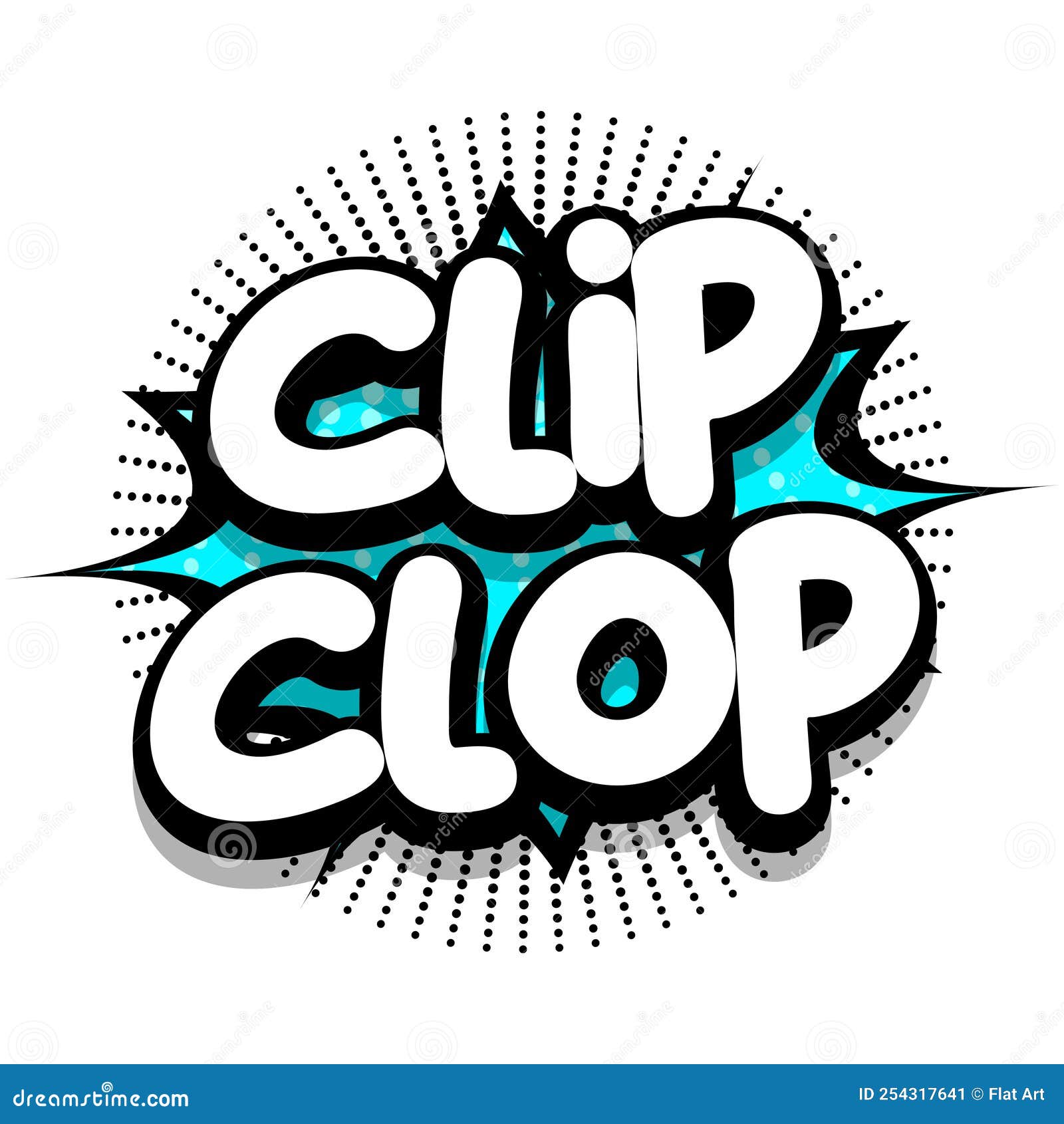 Clip Clop Comic Bright Template With Speech Bubbles On Colorful Frames ...