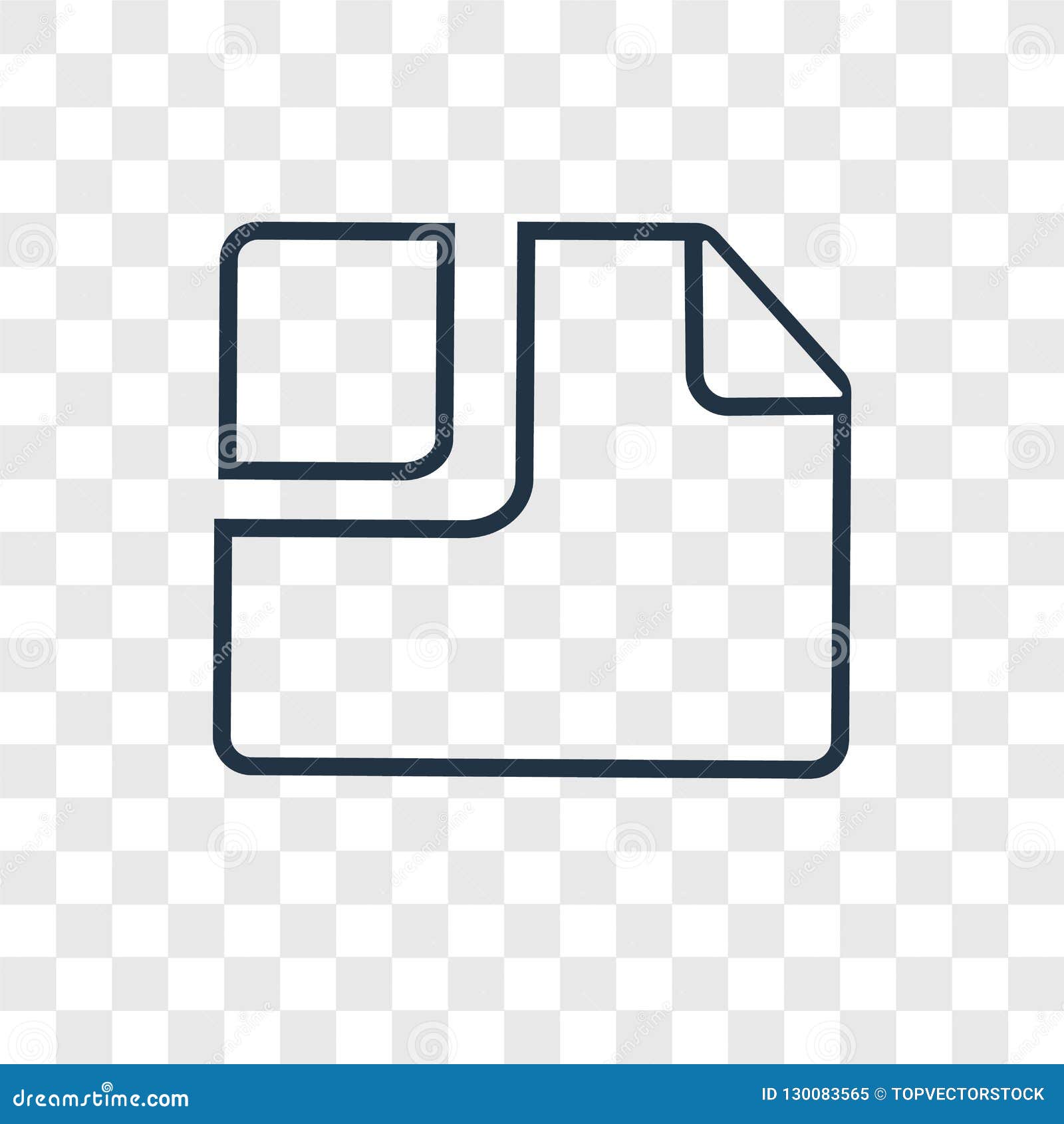 Clip Concept Vector Linear Icon Isolated on Transparent Background ...